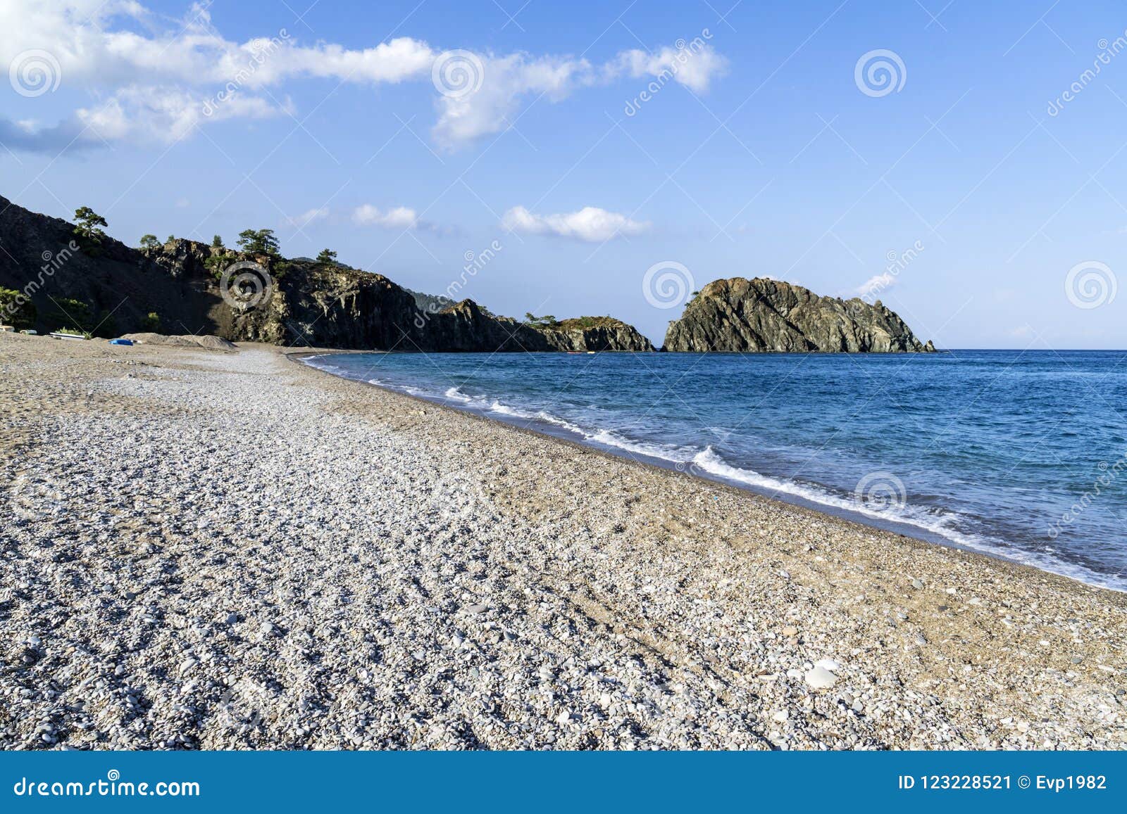 Famous Cirali Beach in Turkey Situated on Mediterranean Sea Stock Image ...