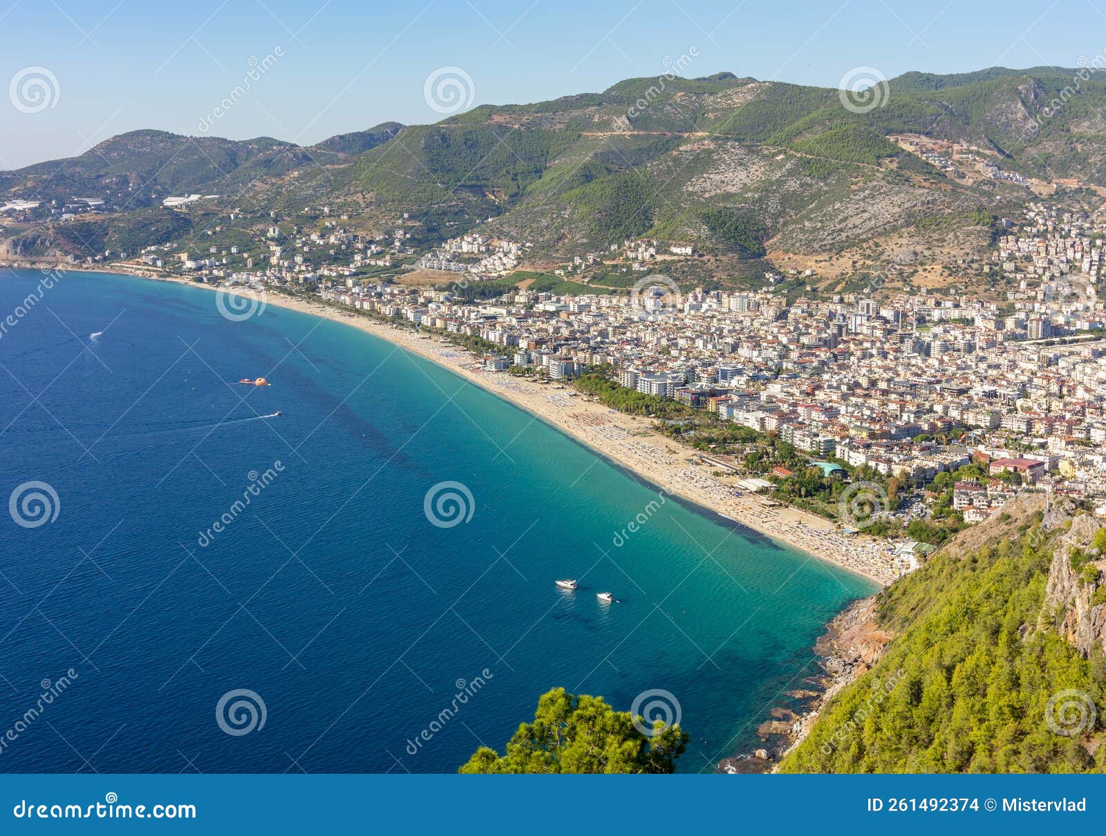 Famous Cleopatra Beach in Alanya, Turkey Stock Photo - Image of ...
