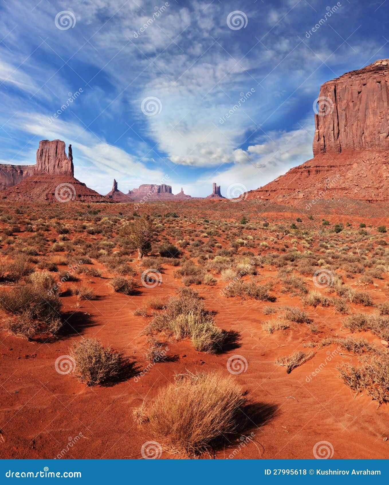 The Famous Cliffs Mittens in Monument Valley Stock Photo - Image of ...