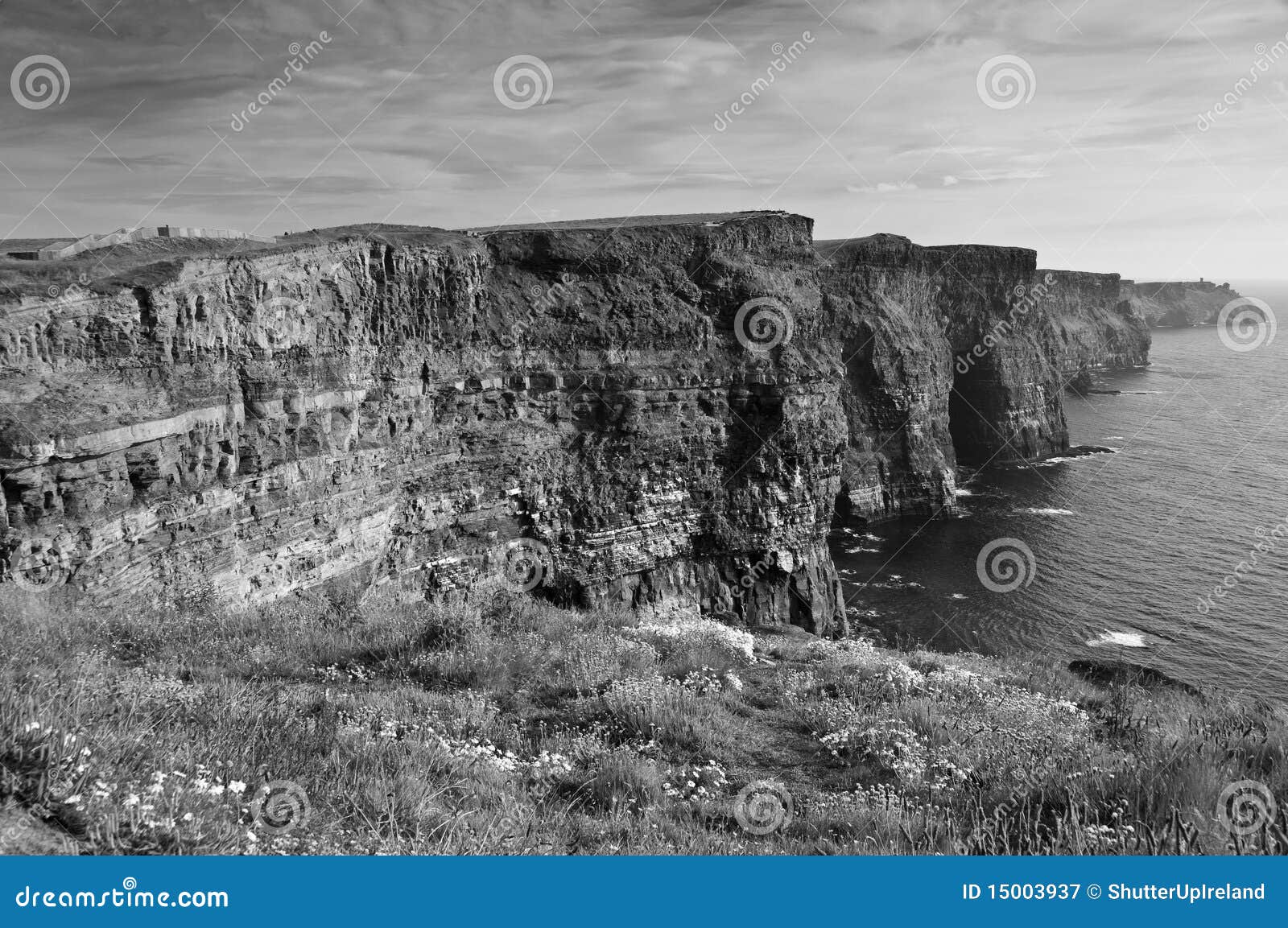 Famous Cliffs of Mohair West Coast Ireland Stock Image - Image of ...