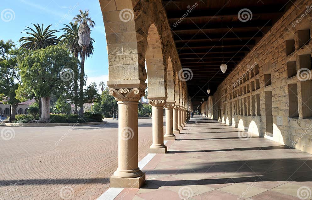Famous Corridor in Stanford University Editorial Image - Image of ...