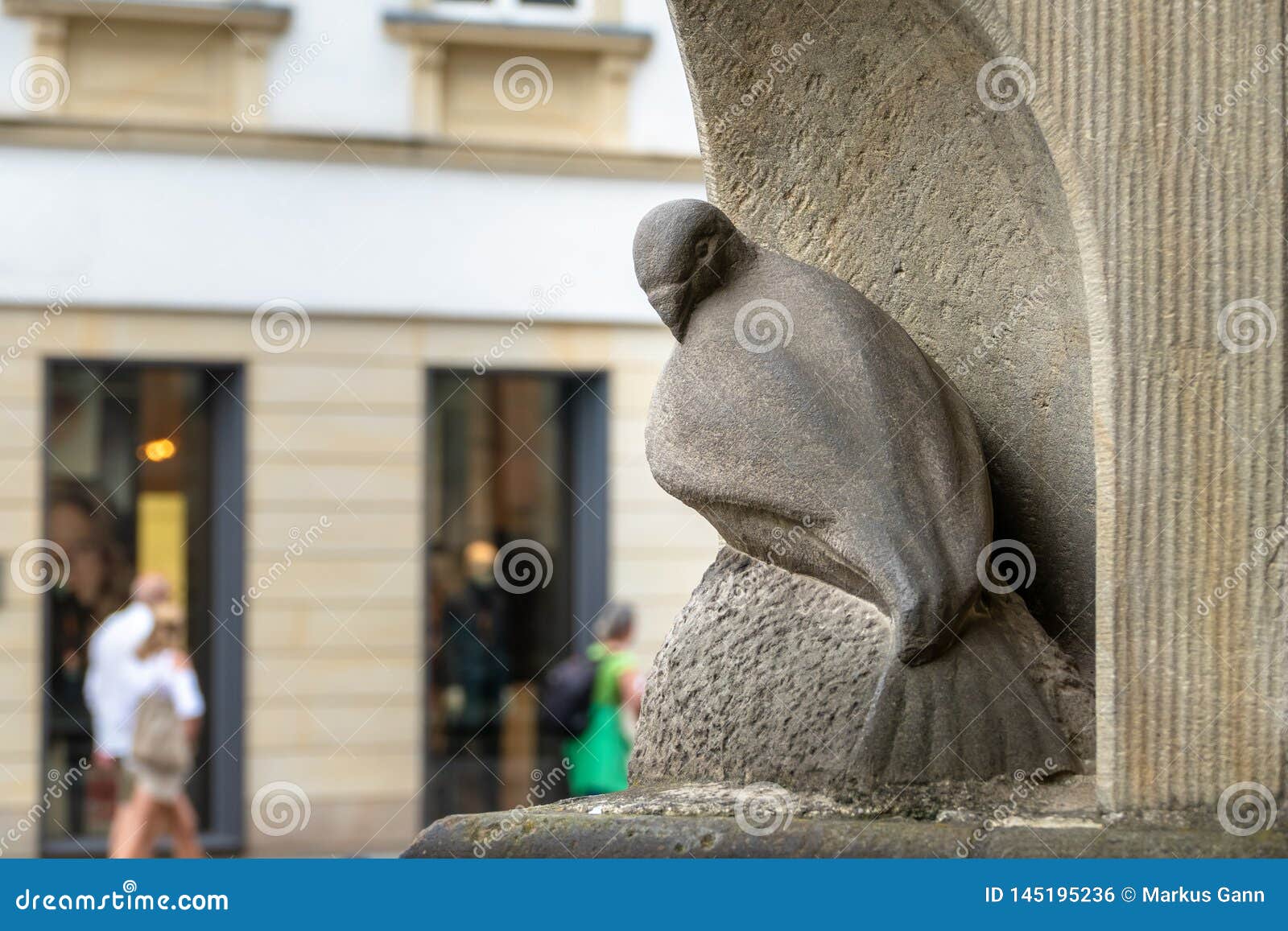 Famous Dove Statue Figure in Muenster Germany Stock Photo - Image of ...