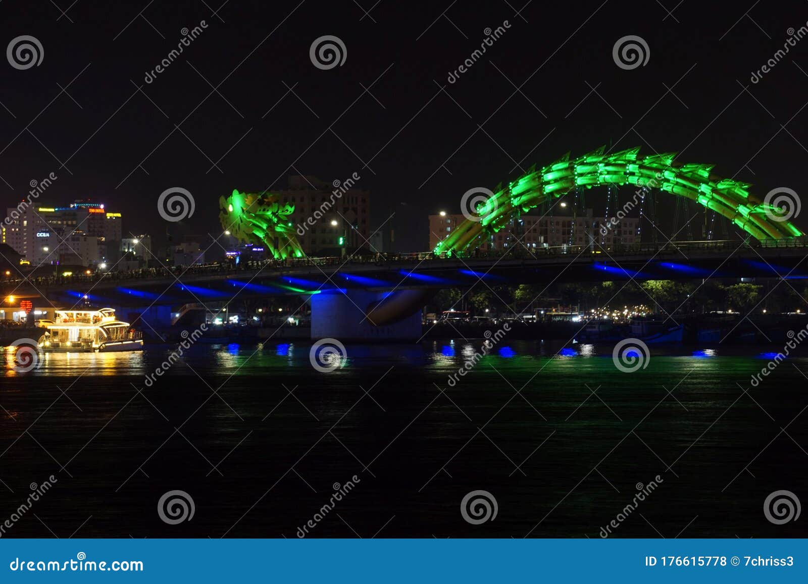 Famous Dragon Bridge In Da Nang Editorial Image | CartoonDealer.com ...