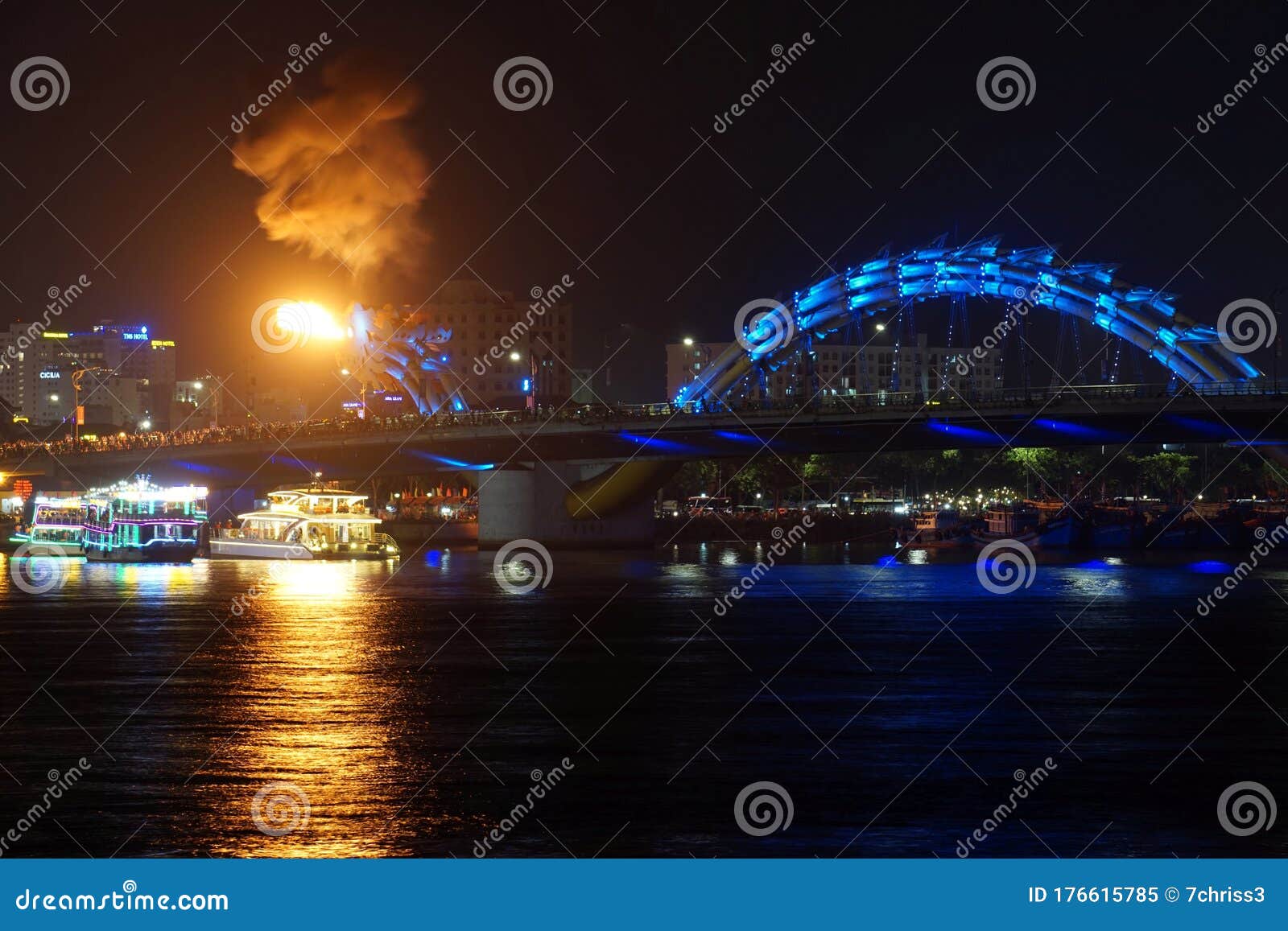 Famous Dragon Bridge in Da Nang Editorial Image - Image of asian ...
