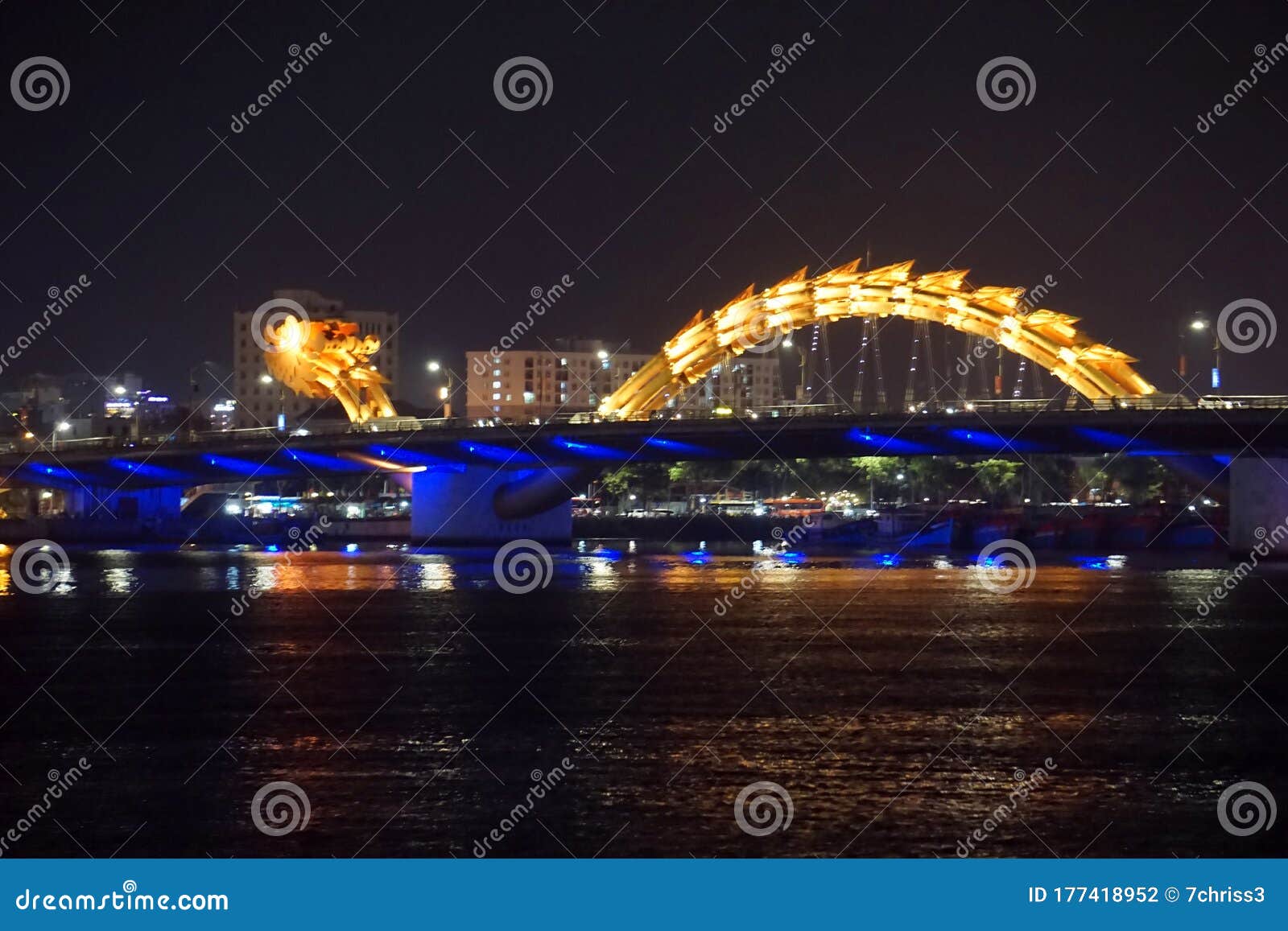 Famous Dragon Bridge In Da Nang Editorial Image | CartoonDealer.com ...