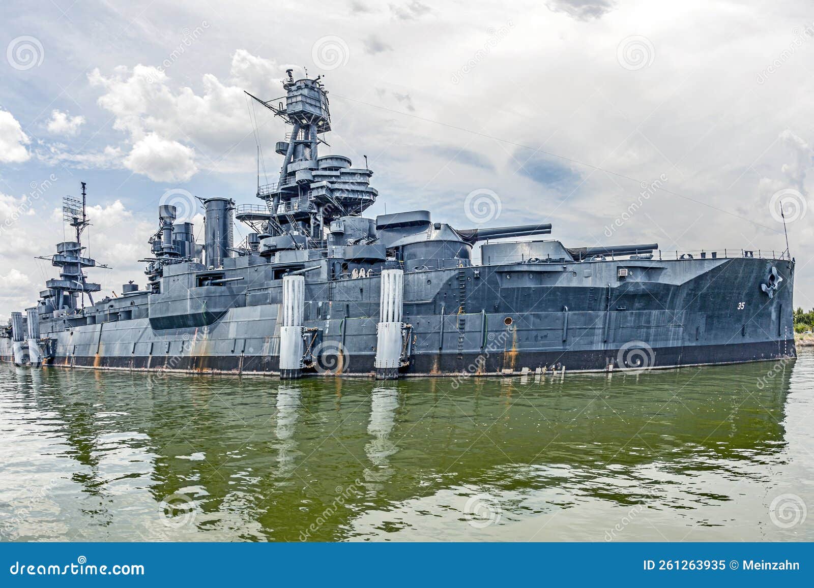 The Famous Dreadnought Battleship Texas Editorial Image - Image of ...
