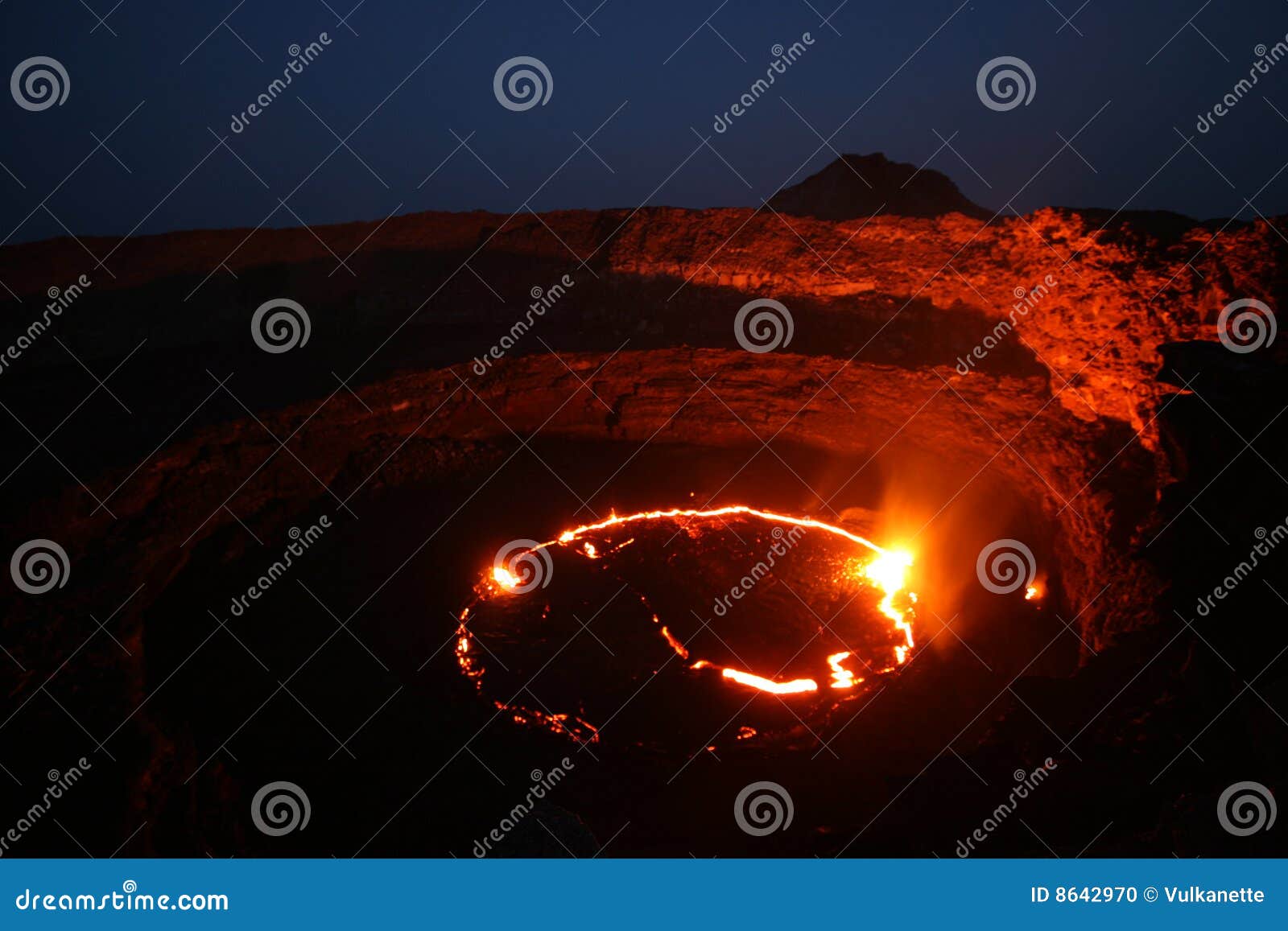 Eruption Of Erta Ale Volcano Royalty-Free Stock Photography ...