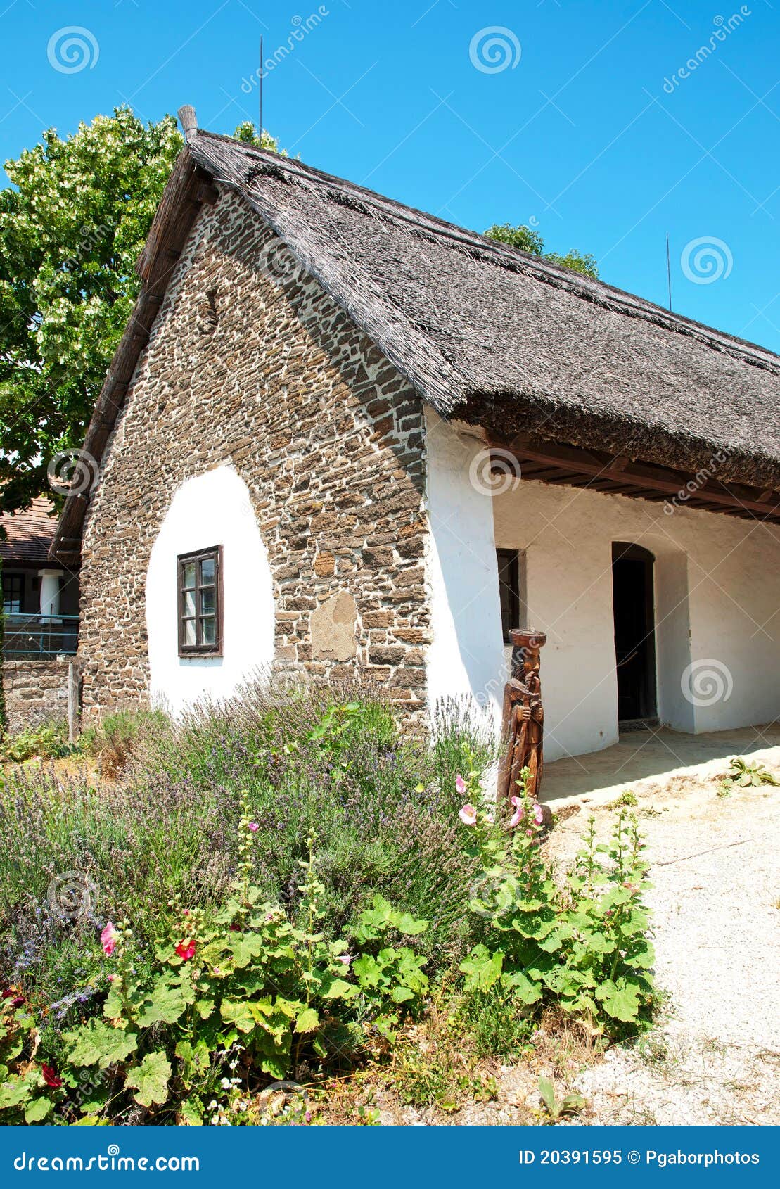 Famous farmhouse in Tihany stock image. Image of balaton - 20391595