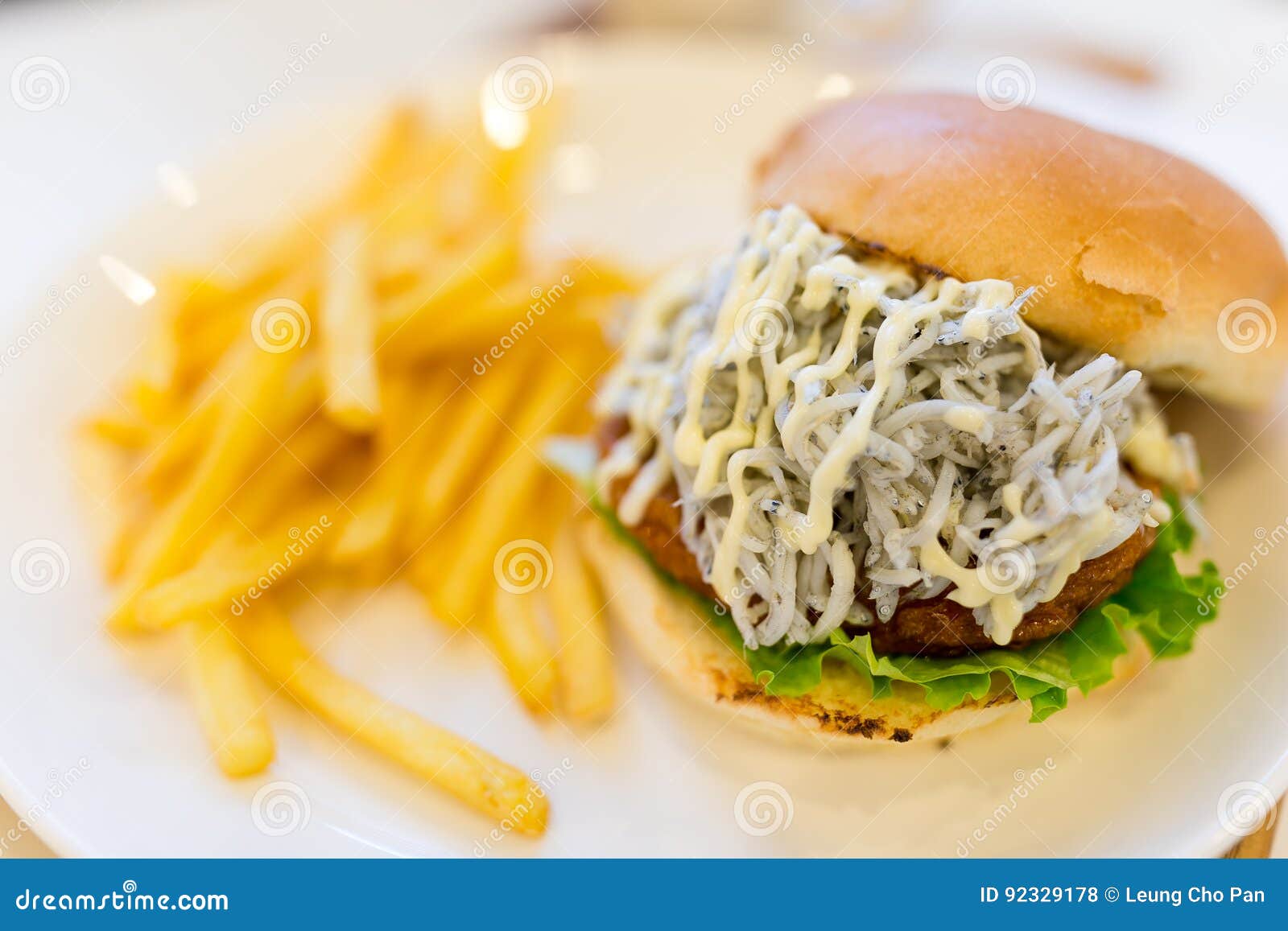 Famous fish burger stock photo. Image of chinensis, salanx - 92329178