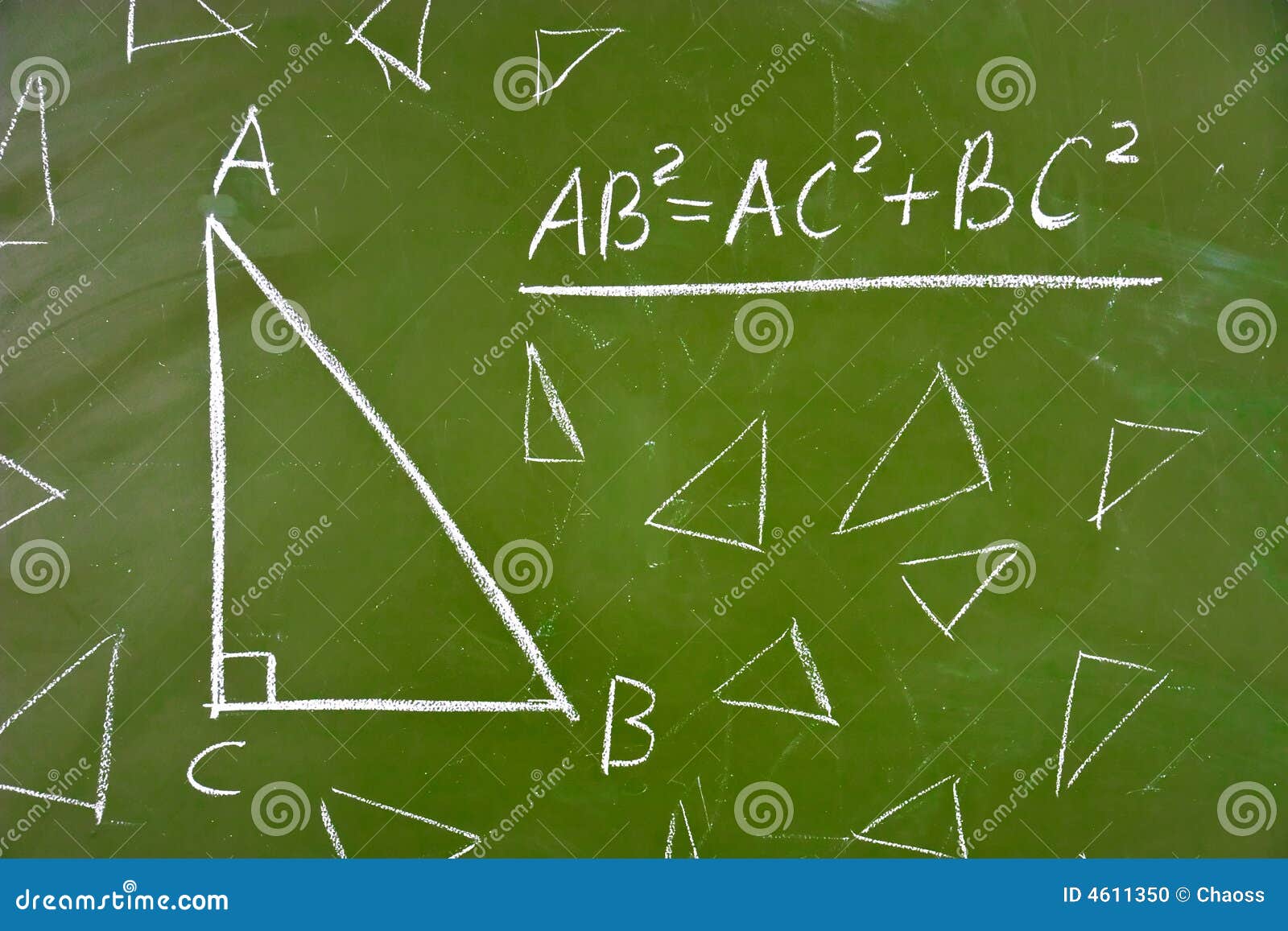 Famous Geometry Theorem on School Blackboard Stock Photo - Image of ...