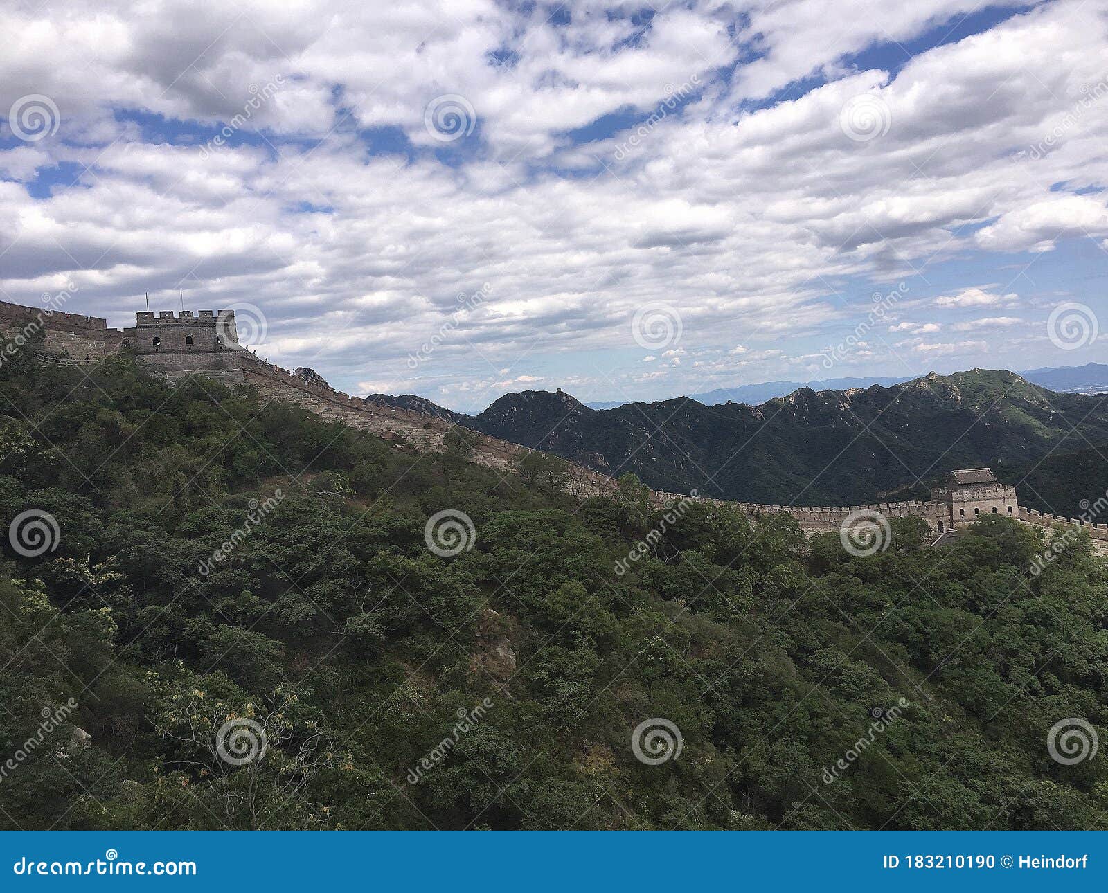 The Famous Great Wall Of China, One Of The Seven Wonders Of The World ...