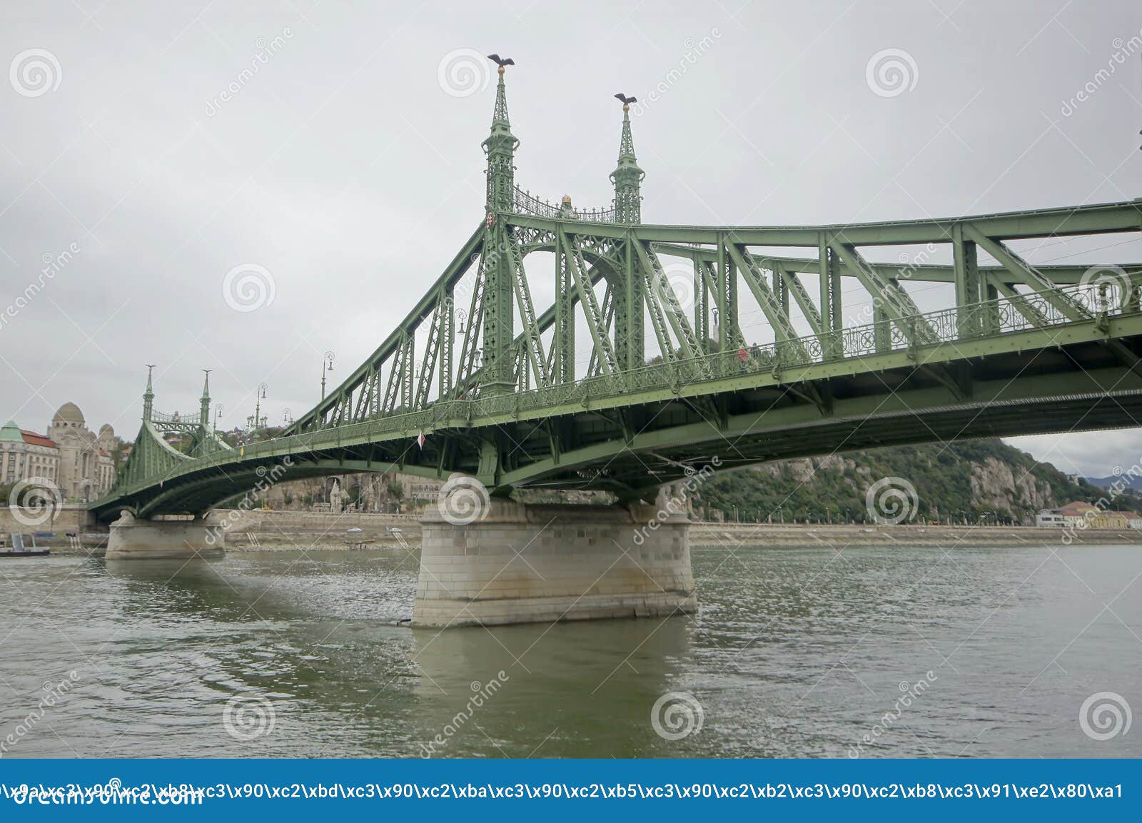 Famous Green Bridge in Budapest Stock Image - Image of liberty, travel ...