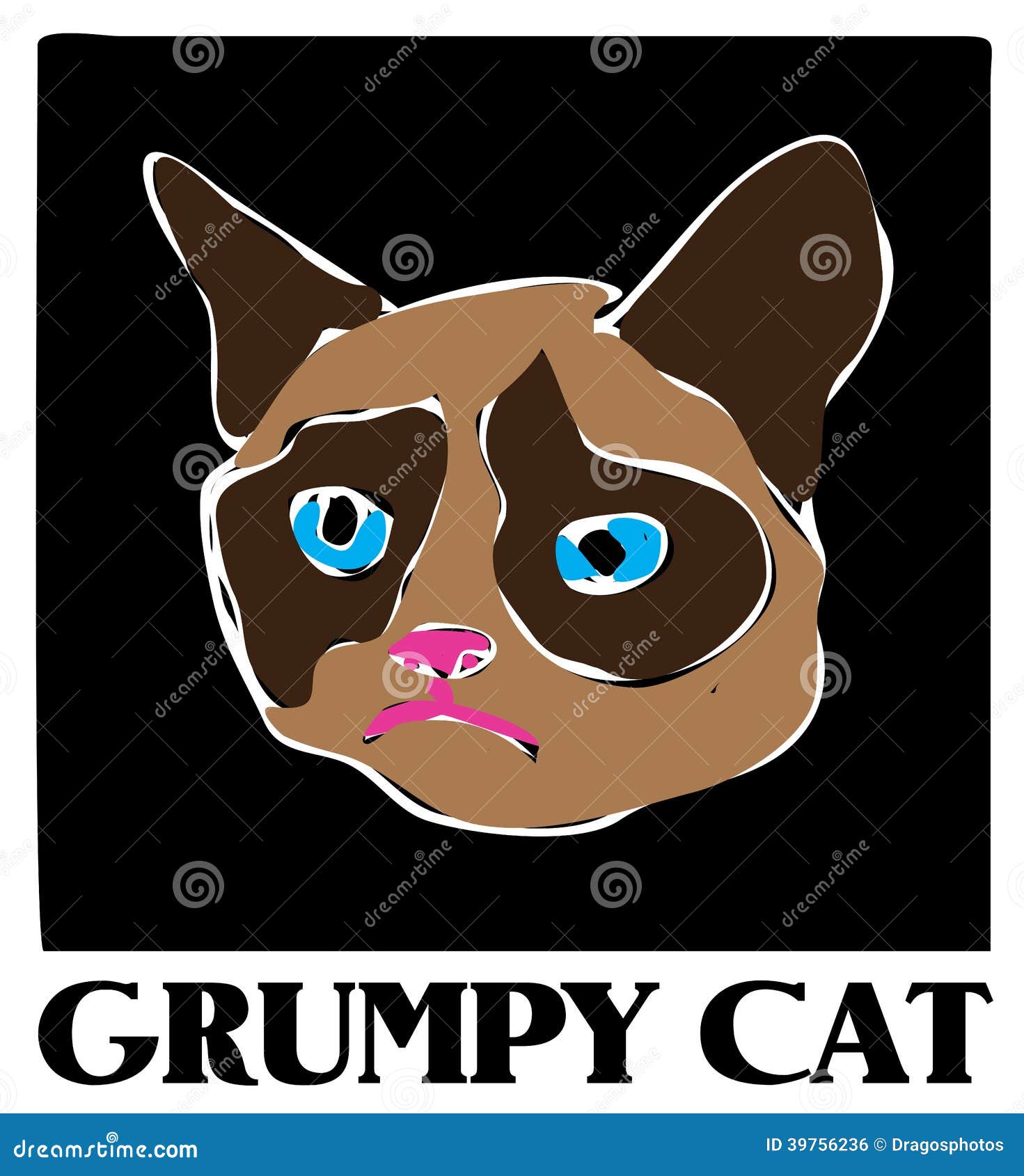 Famous Grumpy Cat Vector Drawing Stock Photography | CartoonDealer.com ...