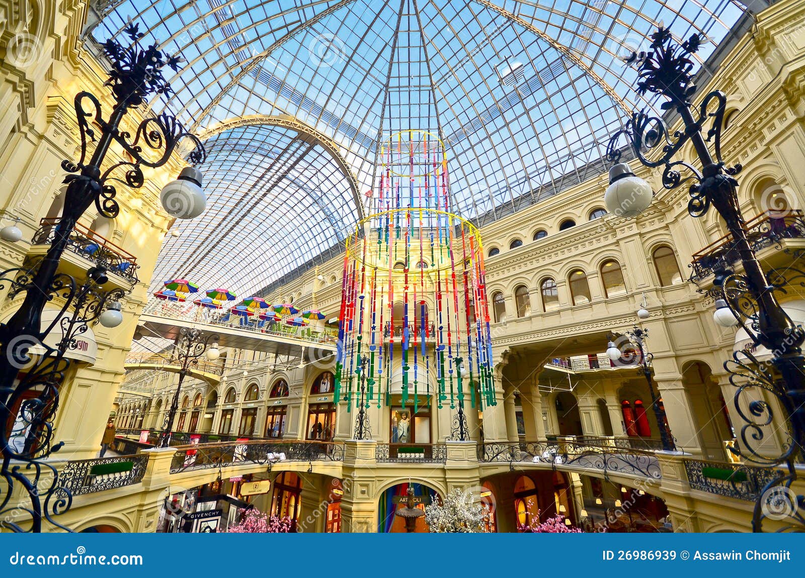 The famous GUM, Moscow editorial stock image. Image of moscow - 26986939