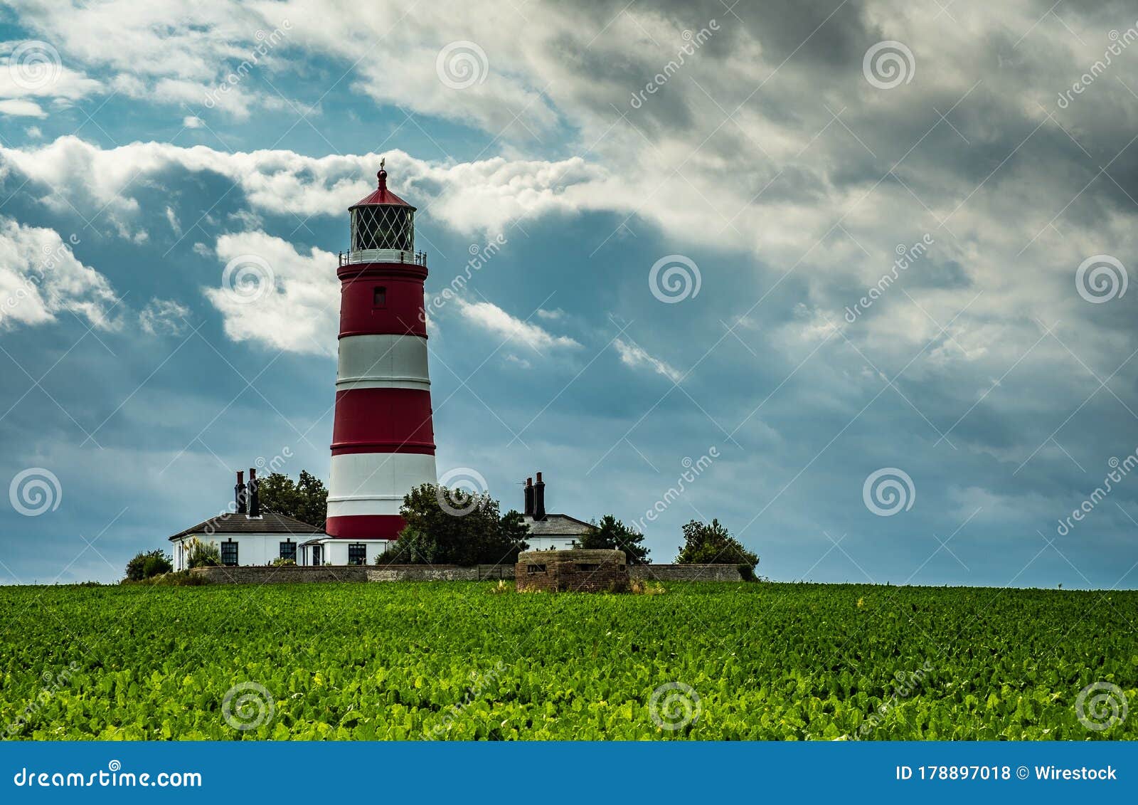 Famous Happisburgh Lighthouse in Happisburgh, United Kingdom Stock ...