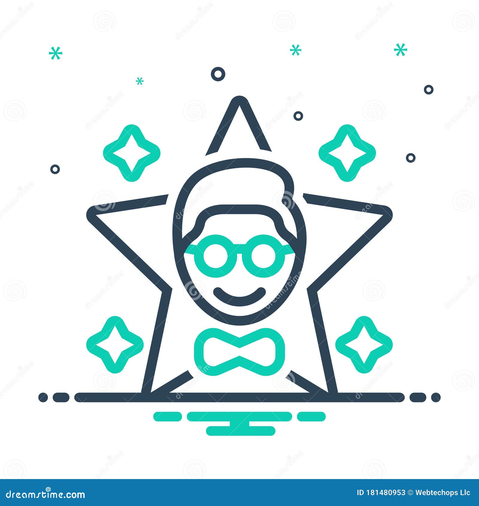 Mix Icon for Famous, Renowned and Famed Stock Vector - Illustration of ...