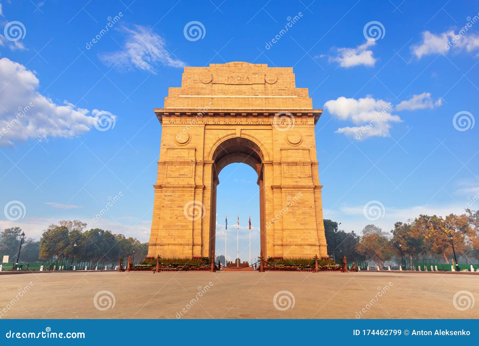 Famous India Gate, Landmark of Delhi, India Stock Image - Image of ...