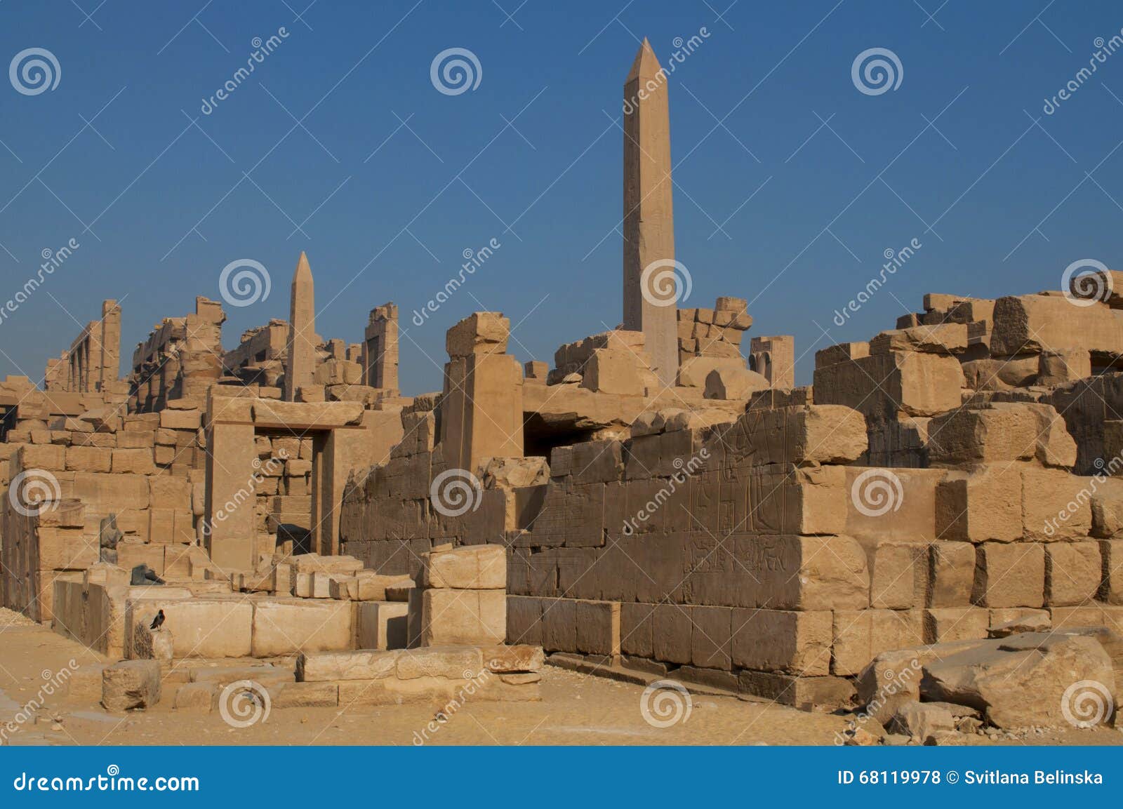 Famous Karnak Temple Complex of Amon Ra in Luxor Stock Photo - Image of ...