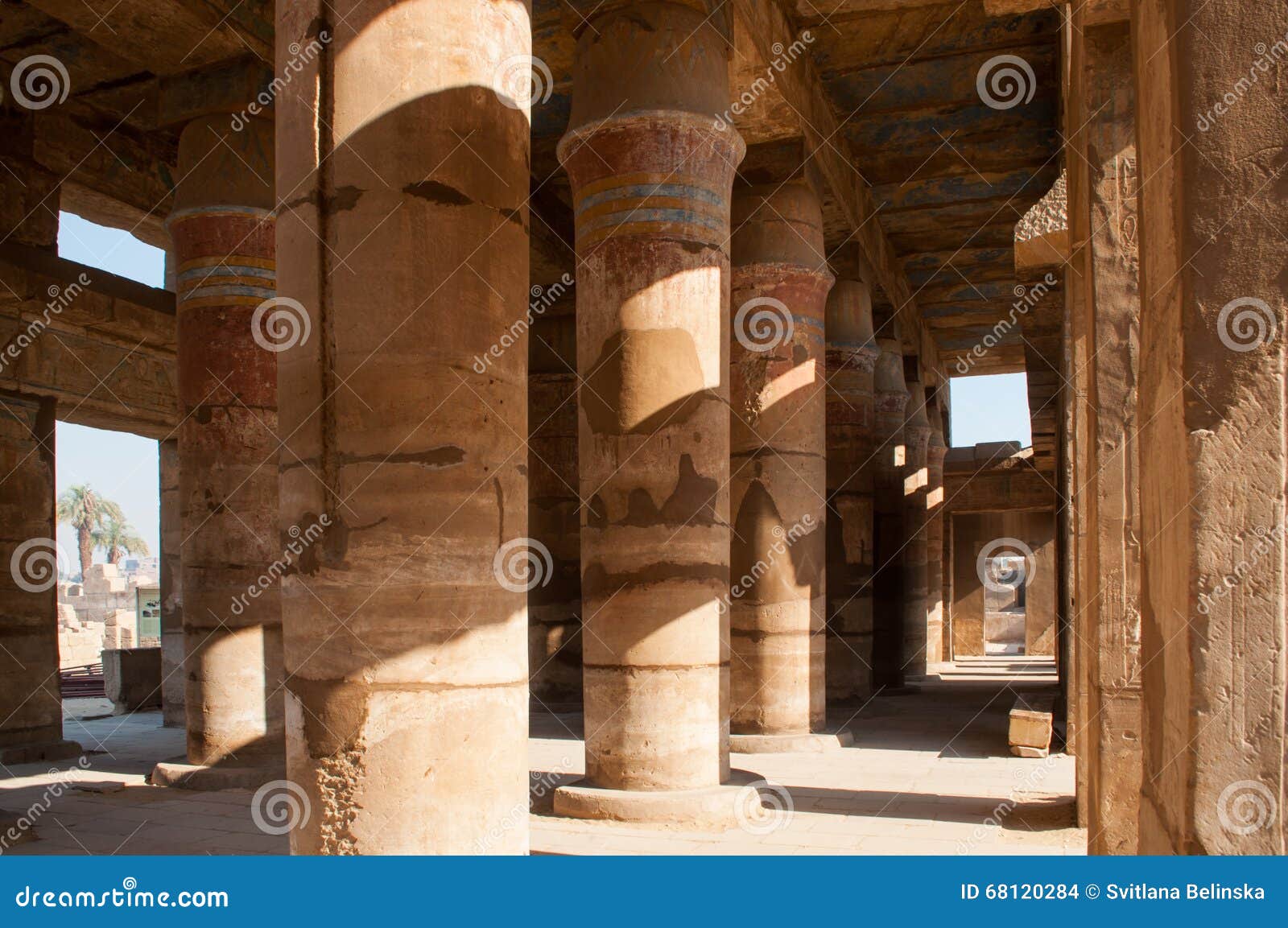 Famous Karnak Temple Complex of Amon Ra in Luxor Stock Photo - Image of ...