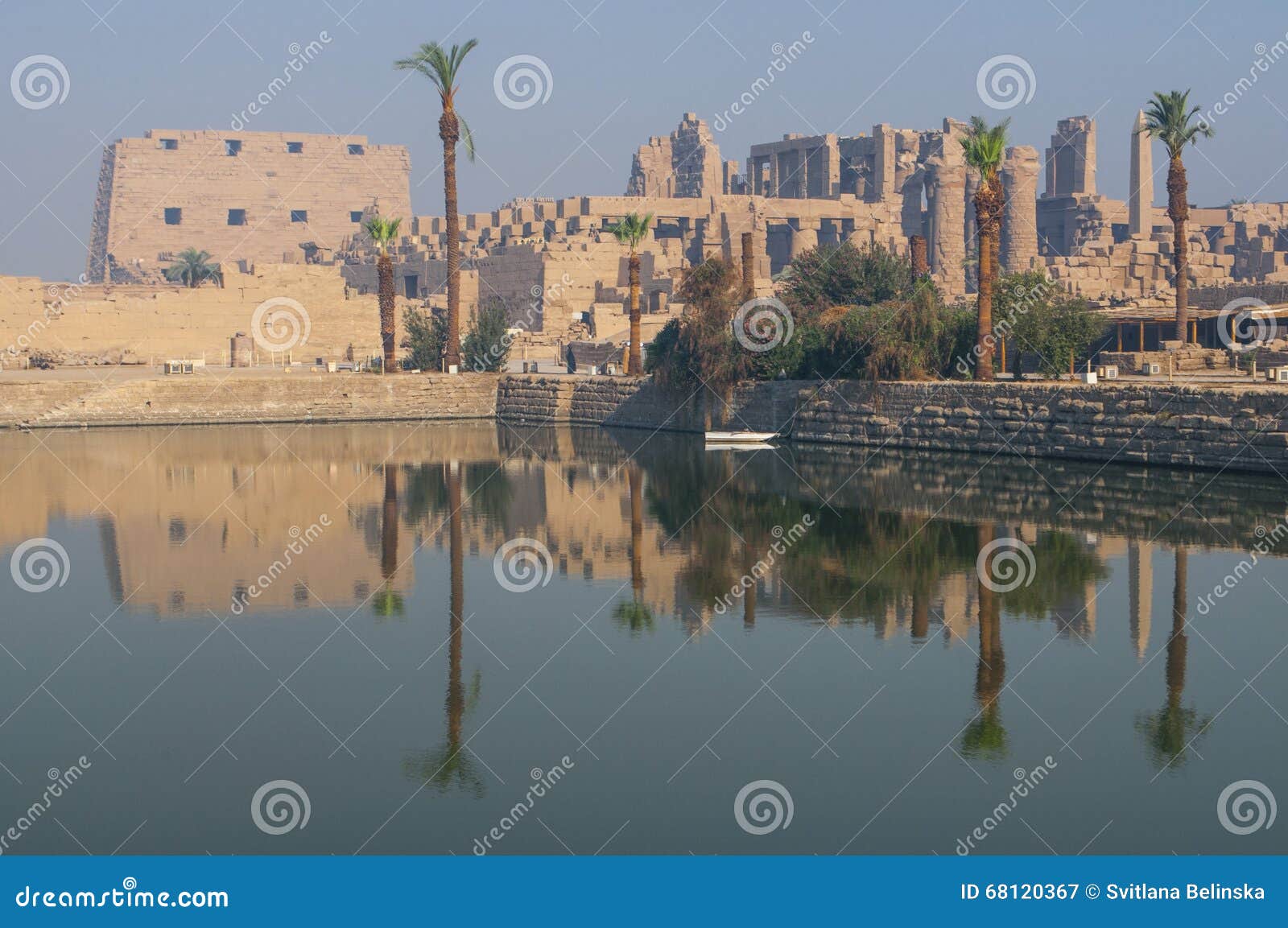 Famous Karnak Temple Complex of Amon Ra in Luxor Stock Image - Image of ...