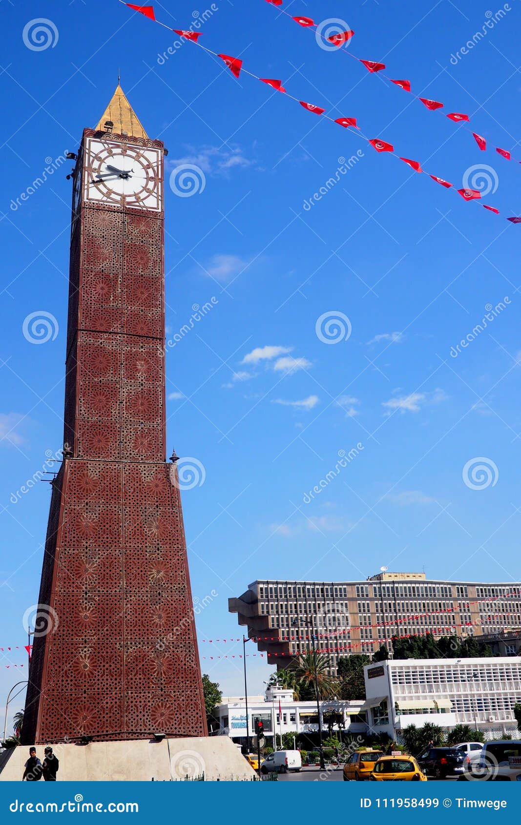 Famous Landmark Clock Tower in Downtown Tunis Editorial Stock Image ...