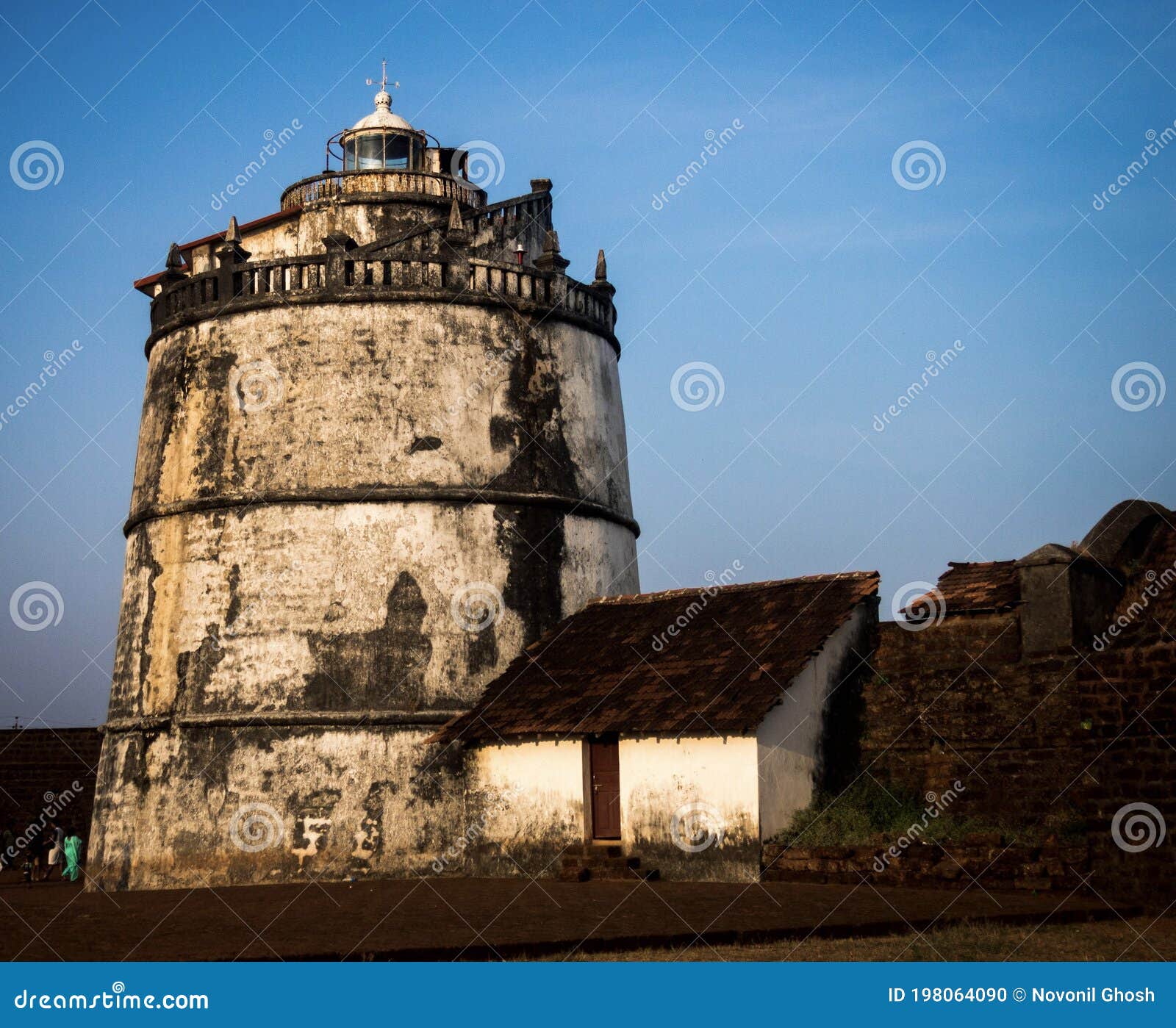 Famous Lighthouse in an Old Fort in Goa, India Stock Photo - Image of ...
