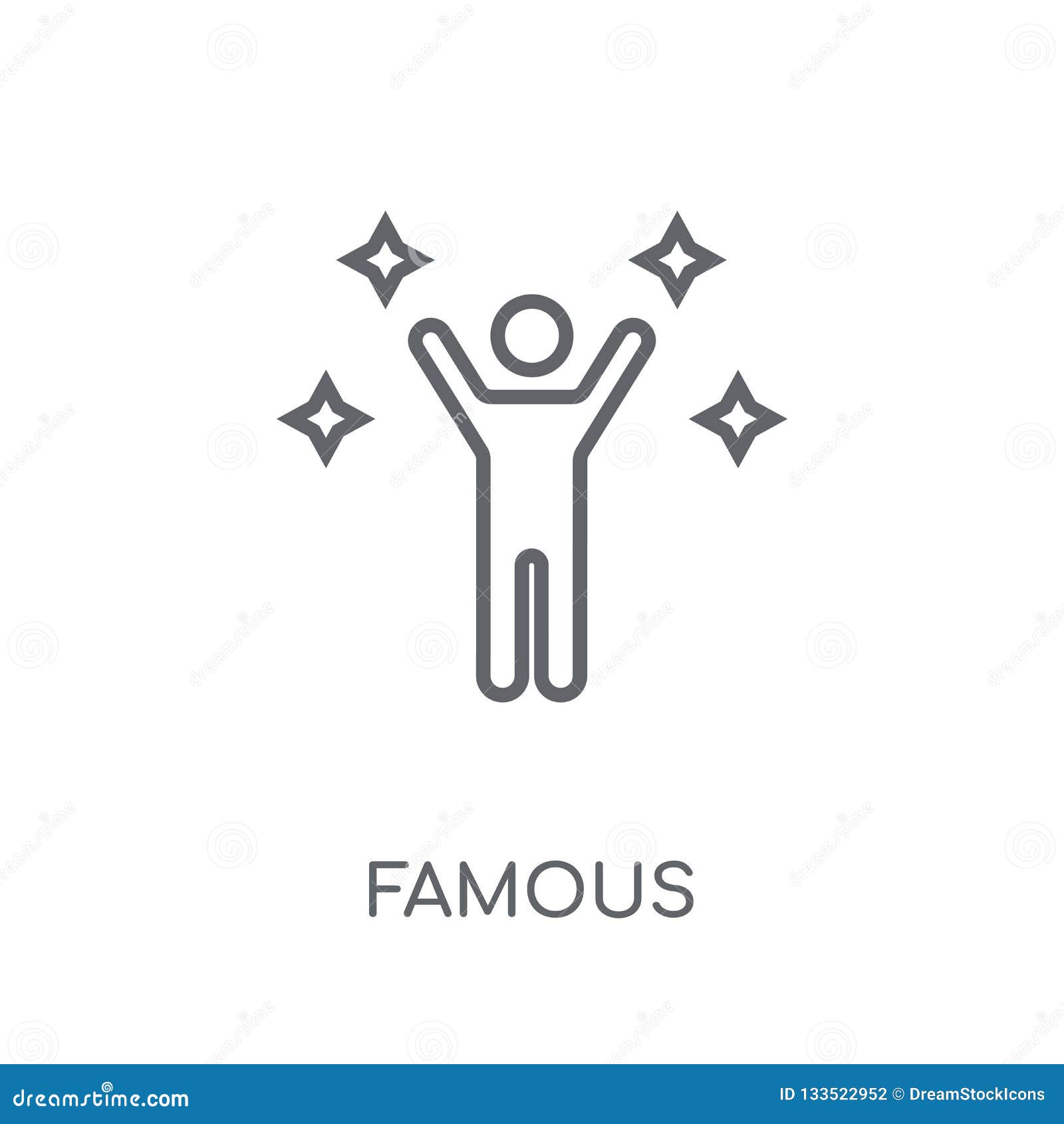 Famous Linear Icon. Modern Outline Famous Logo Concept on White Stock ...