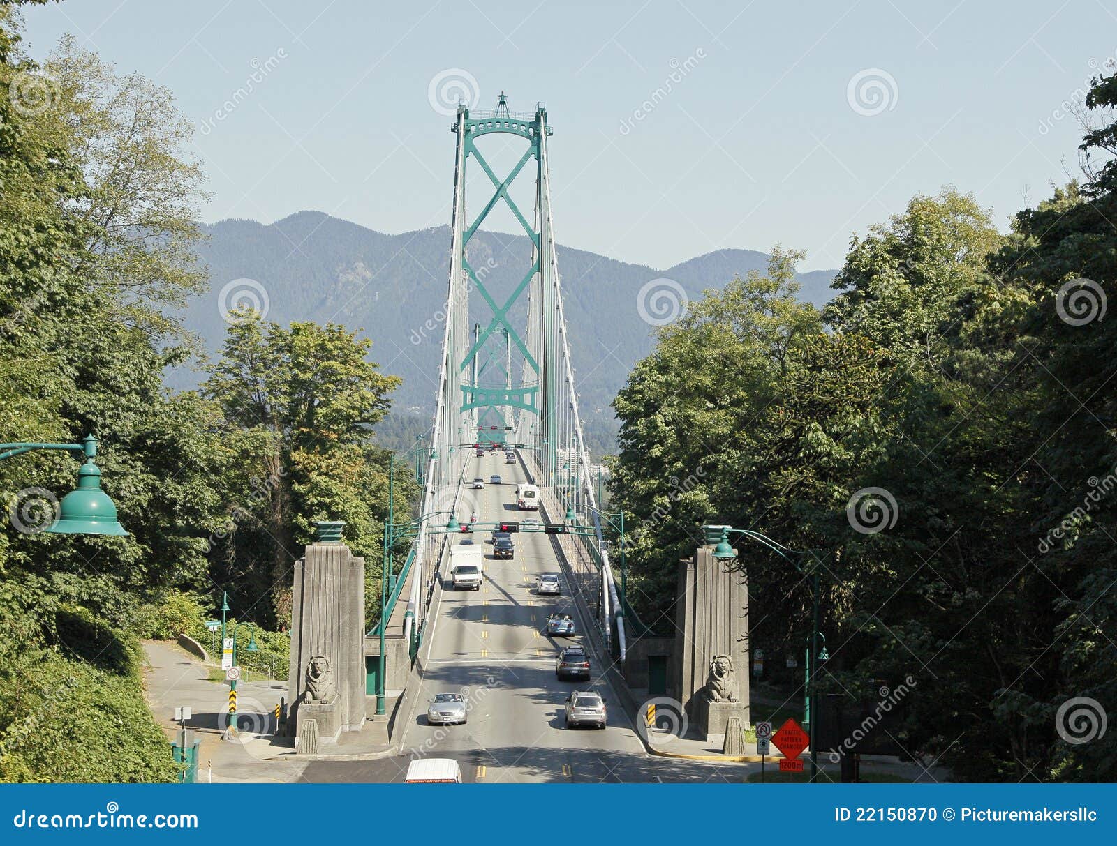 Lions Gate Bridge, Vancouver BC Stock Photo - Image of canada, water ...