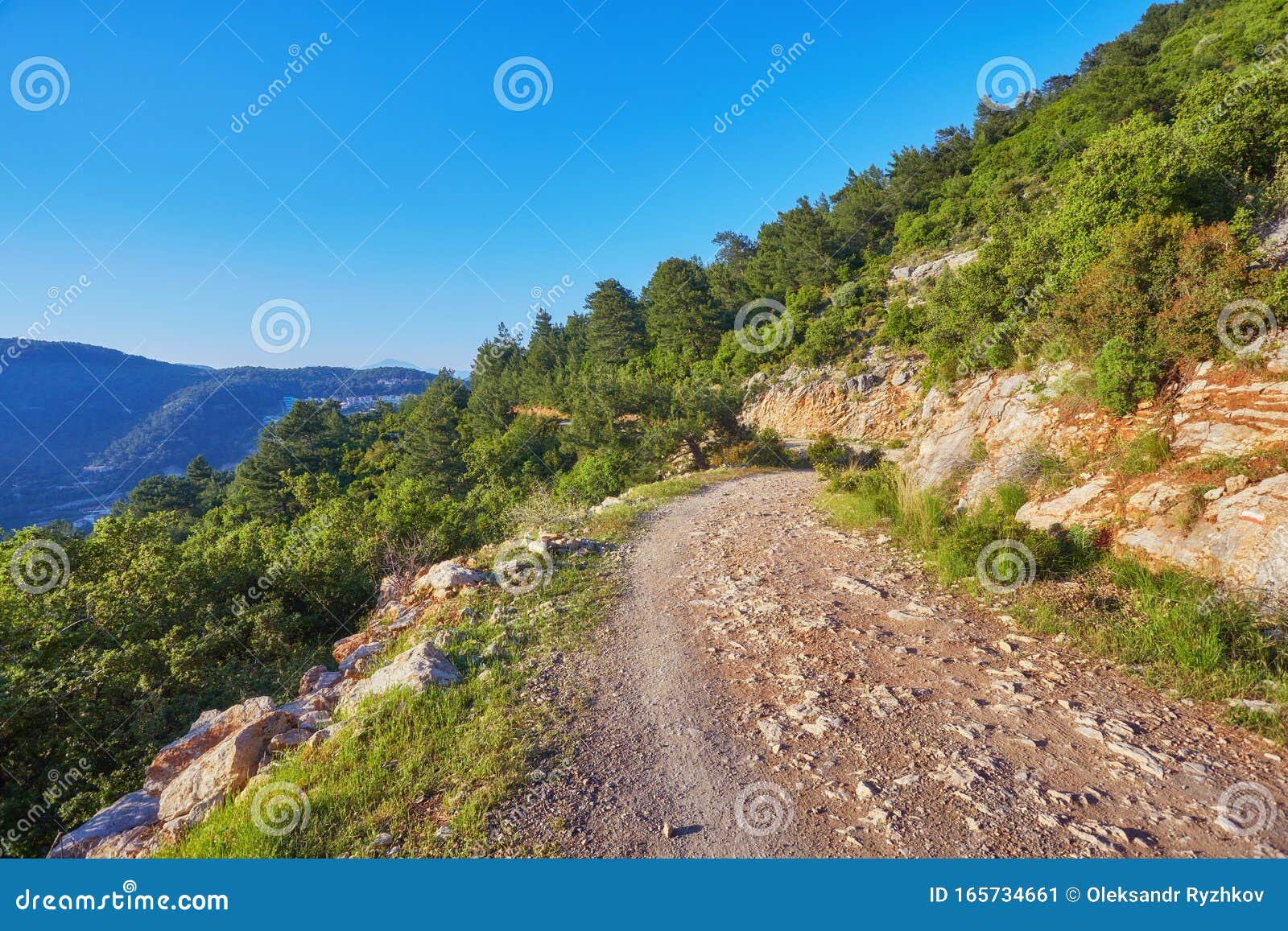 Famous Lycian Way in the Turkey Stock Image - Image of mediterranean ...