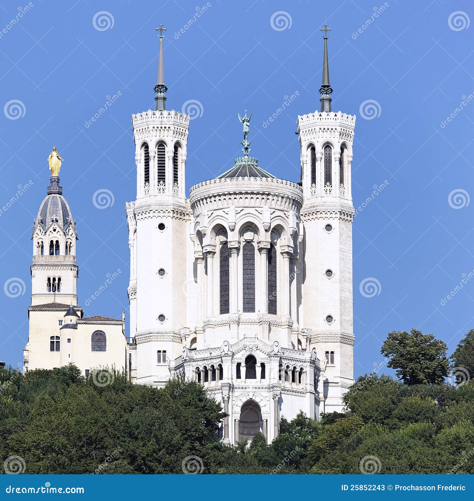 Famous Lyon basilica stock image. Image of building, gothic - 25852243
