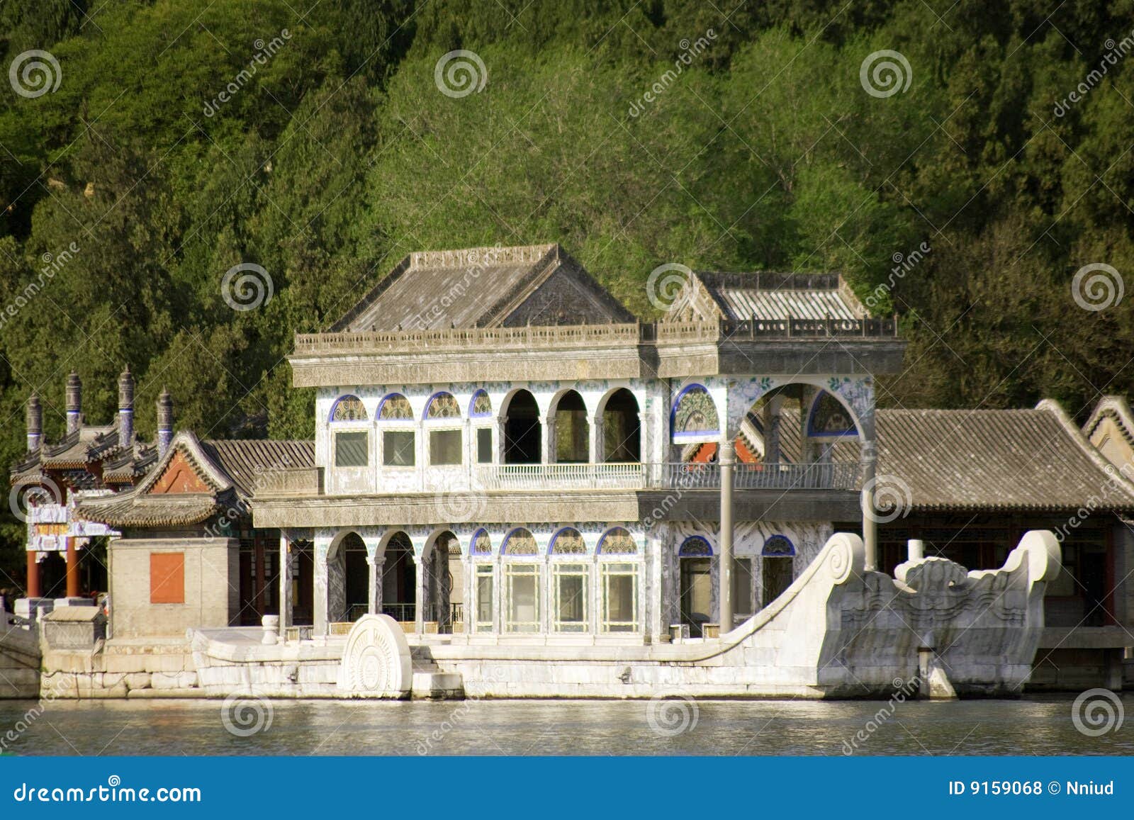 Famous Marble Boat, Summer Palace, Beijing Stock Photo - Image of lake ...