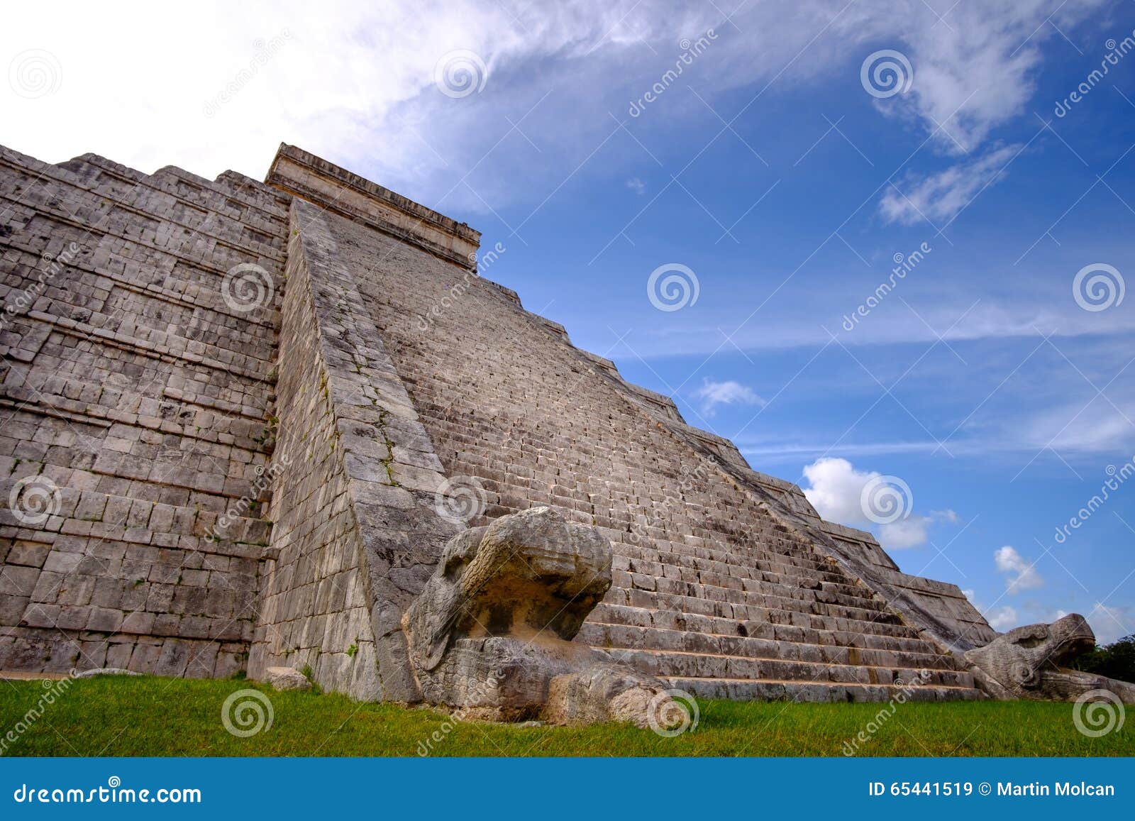 Famous Mayan Pyramid in Chichen Itza with Stone Stairs Stock Image ...