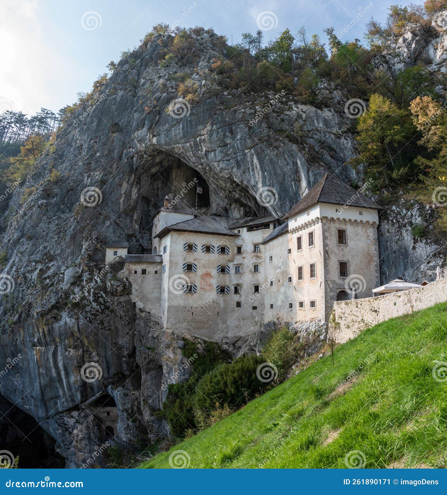 Famous Medieval Predjama Cave Castle in Slovenia Stock Image - Image of ...