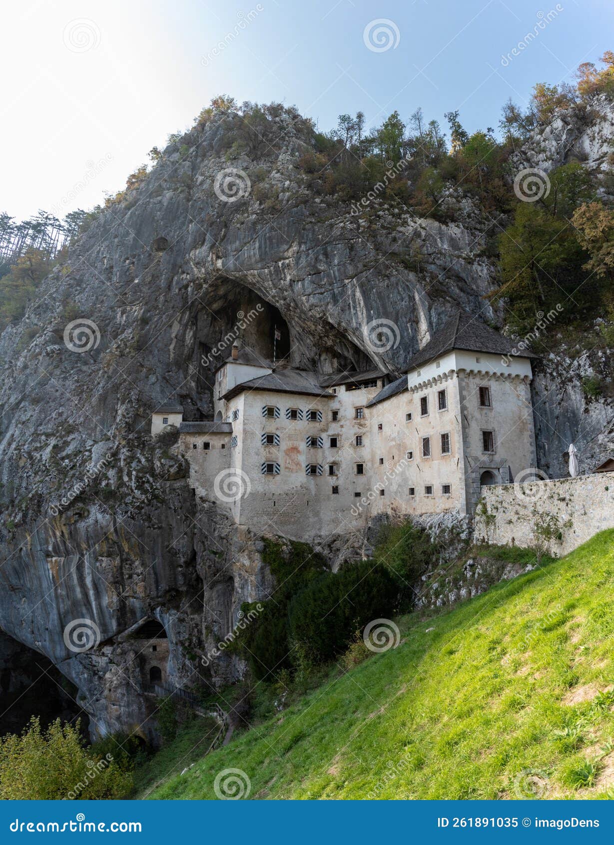 Famous Medieval Predjama Cave Castle in Slovenia Stock Image - Image of ...