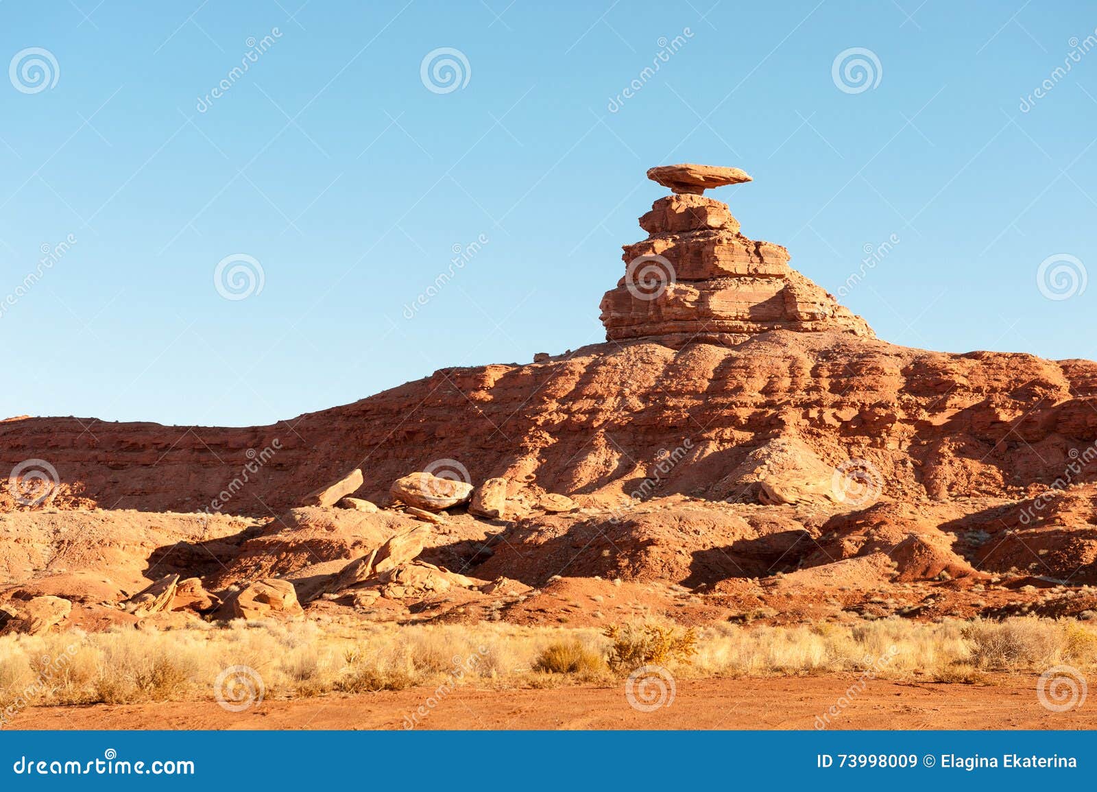 Famous Mexican Hat Rock in Utah, USA Stock Image - Image of icon ...