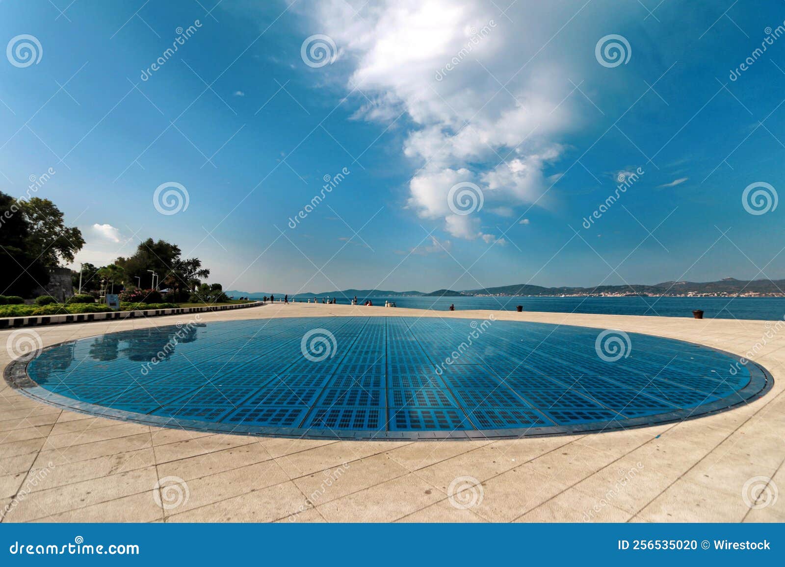 Famous Monument To the Sun in Zadar Under a Blue Cloudy Sky Stock Photo ...