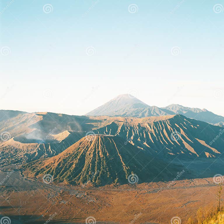Famous Mount Bromo in East Java, Indonesia during the Daytime Stock ...