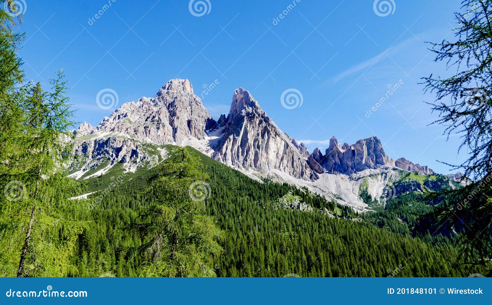 Famous Mountains Three Peaks in the Dolomites, Italy Stock Image ...