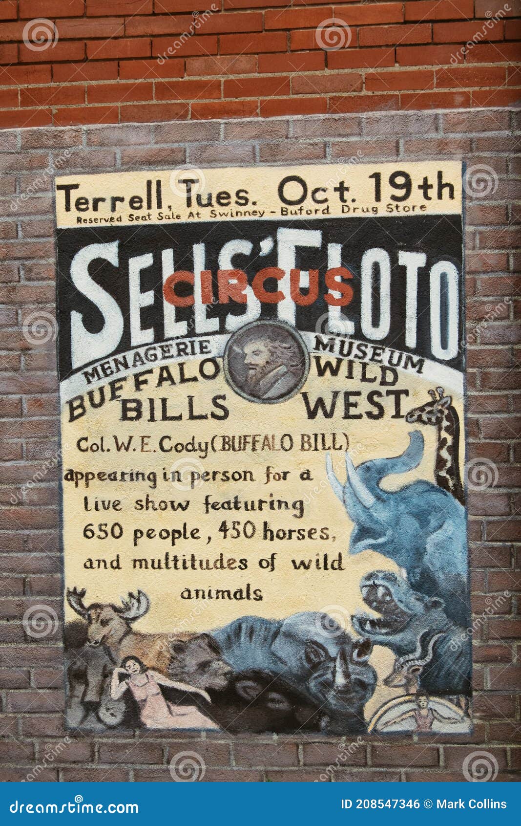 Famous Murals of Terrell, Texas Editorial Photo - Image of bill ...