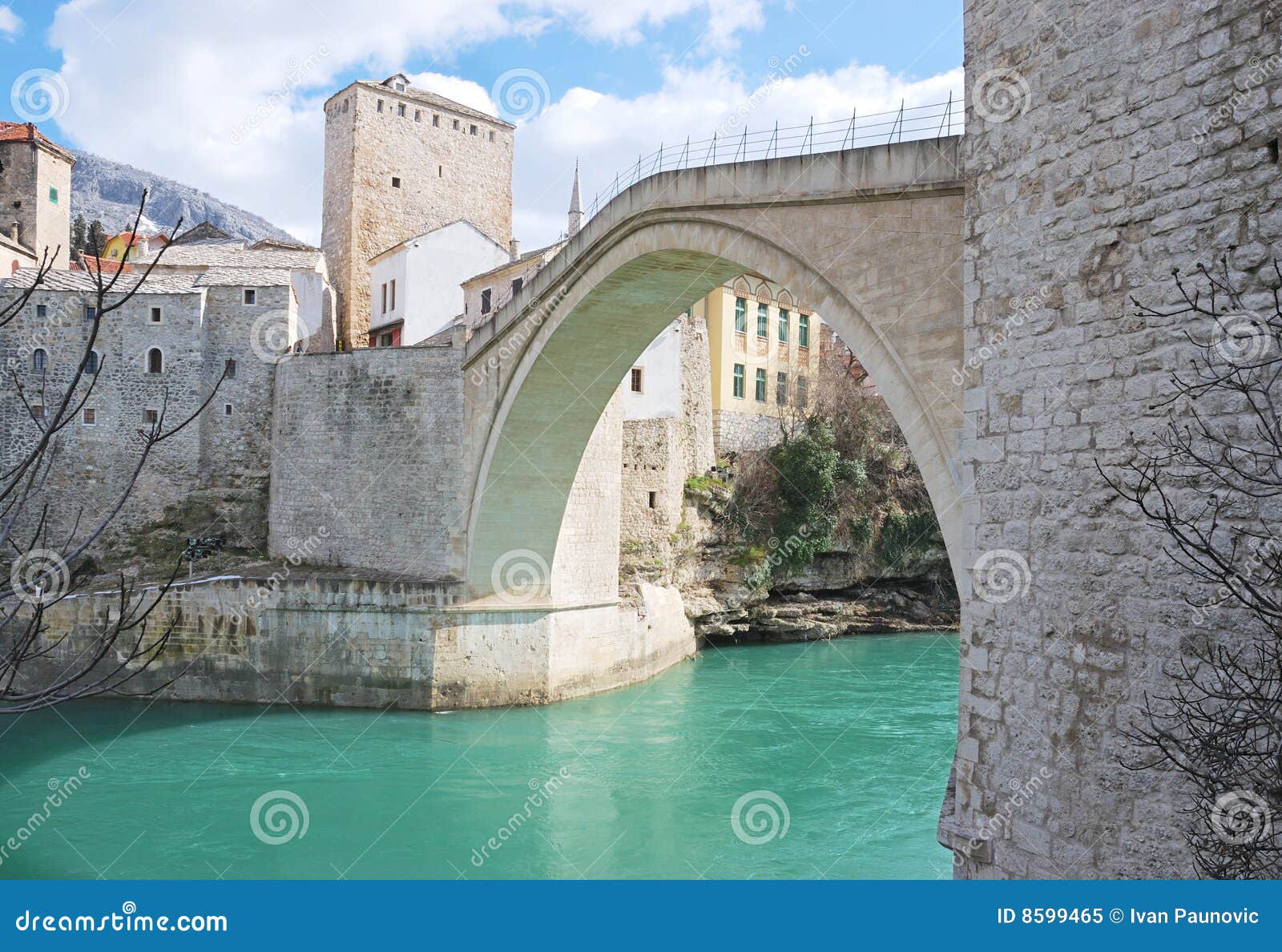 Famous Old Bridge in Mostar Stock Image - Image of house, herzegovina ...