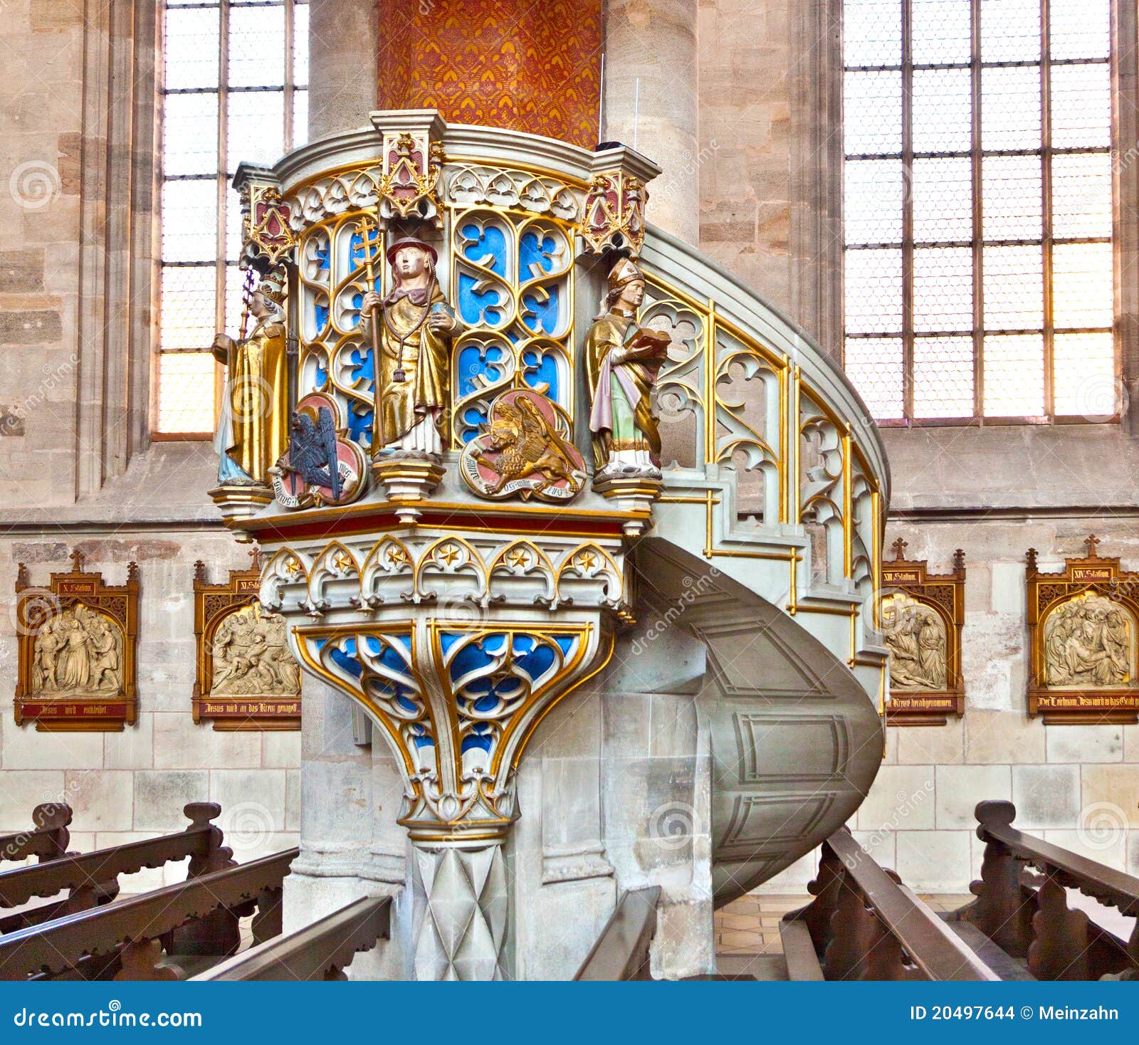 Famous Old Church St. George Stock Photo - Image of decorated, bavaria ...