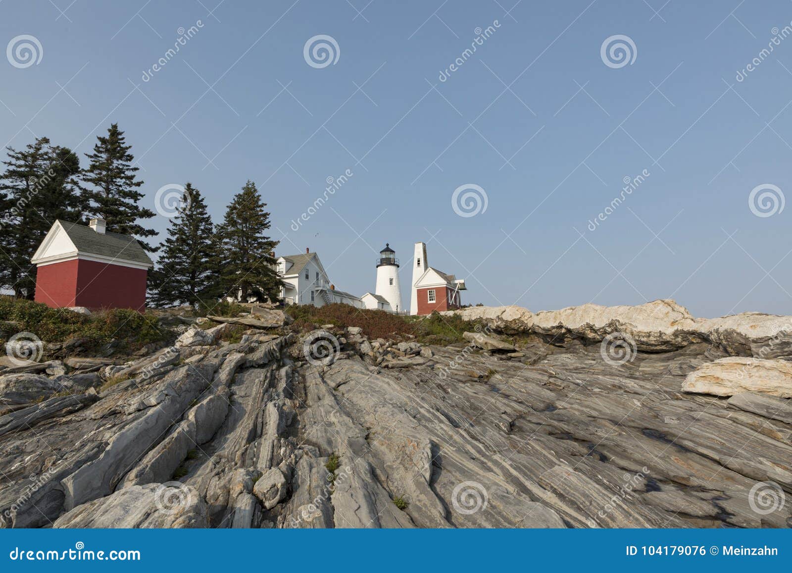 Famous Old Lighthouse of Bristol Stock Photo - Image of point, america ...