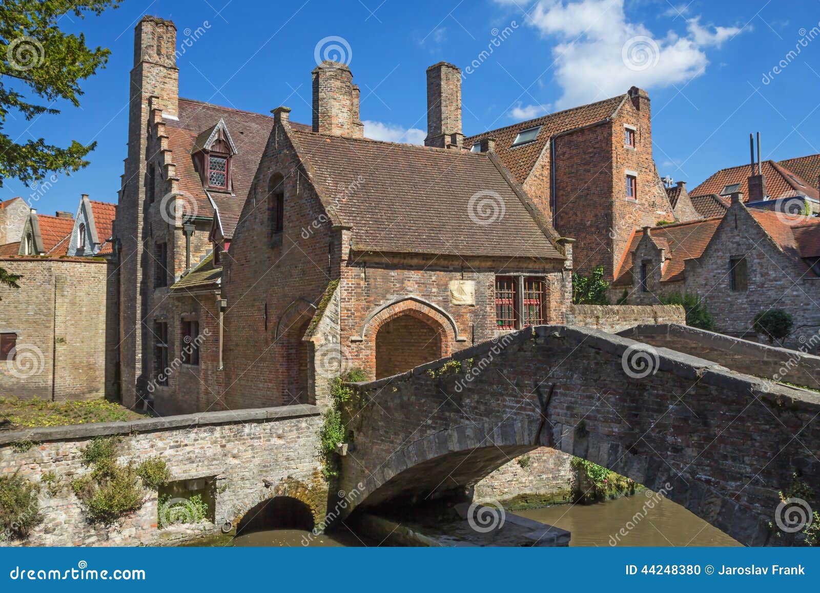 The Famous Old Stone Bridge in Bruges Stock Photo - Image of brugge ...