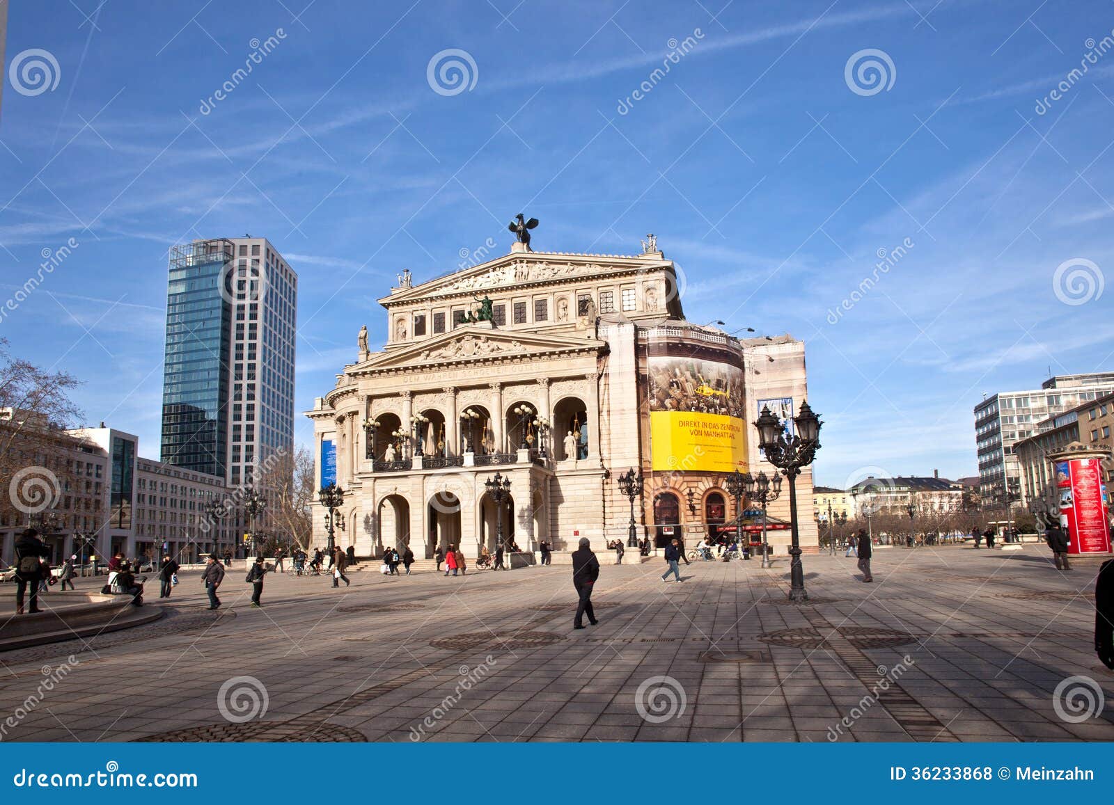 Famous Opera House in Frankfurt Editorial Stock Photo - Image of ...