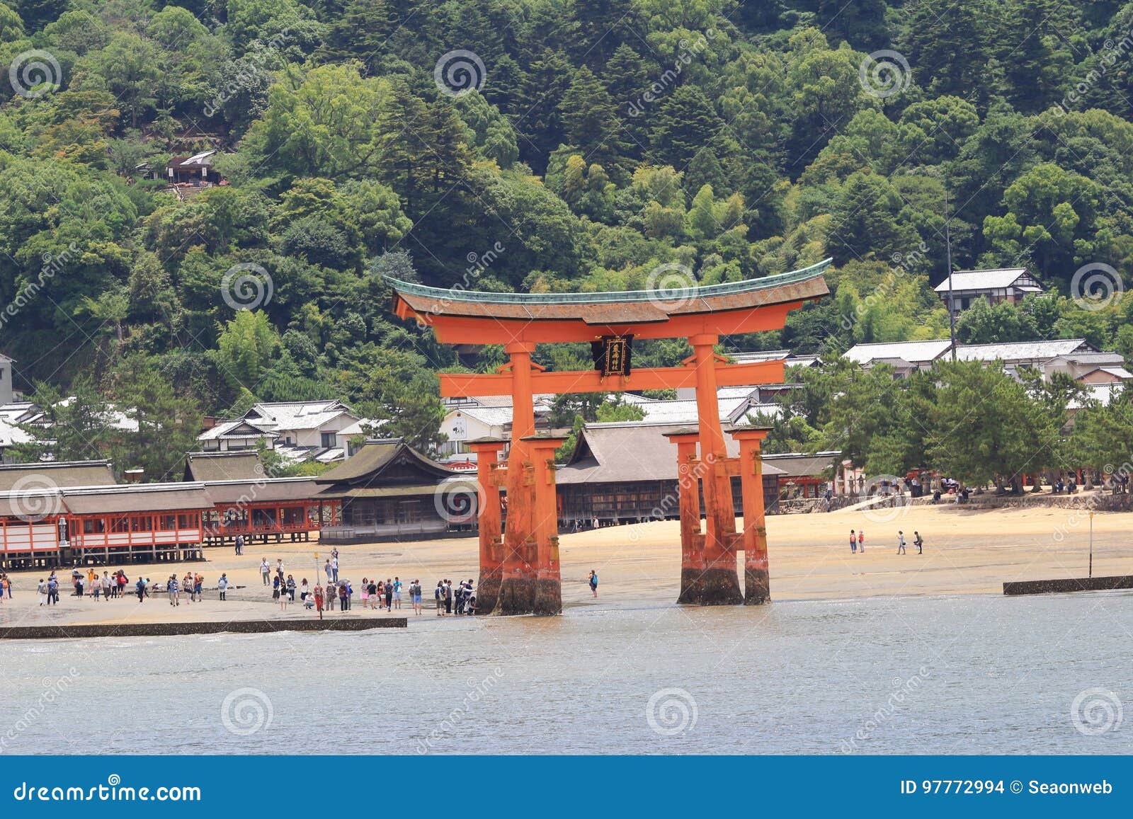 The Famous Orange Floating Shinto Gate Editorial Stock Image - Image of ...
