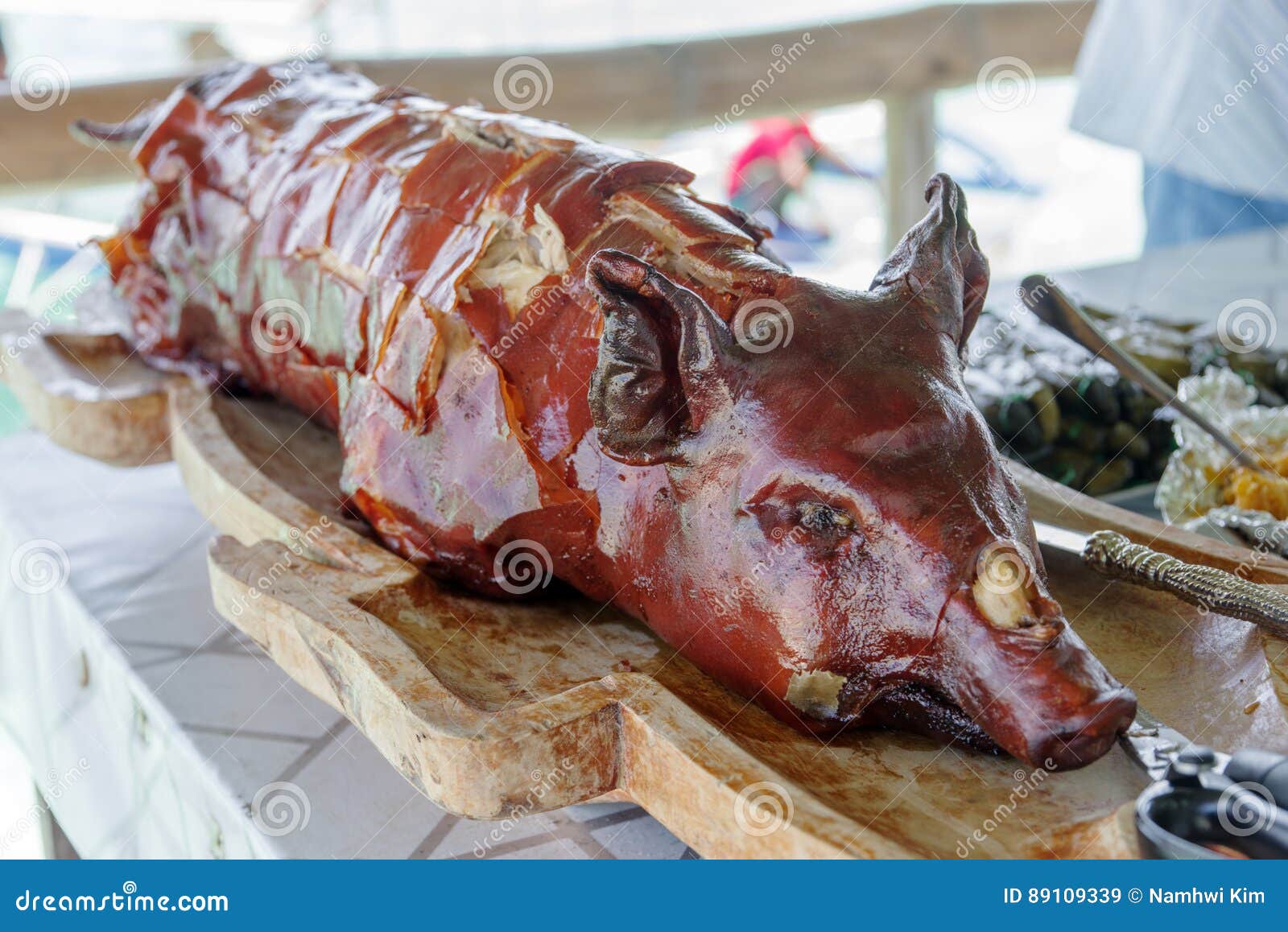 Famous Philippines Food - Lechon Stock Image - Image of meat, eatery ...
