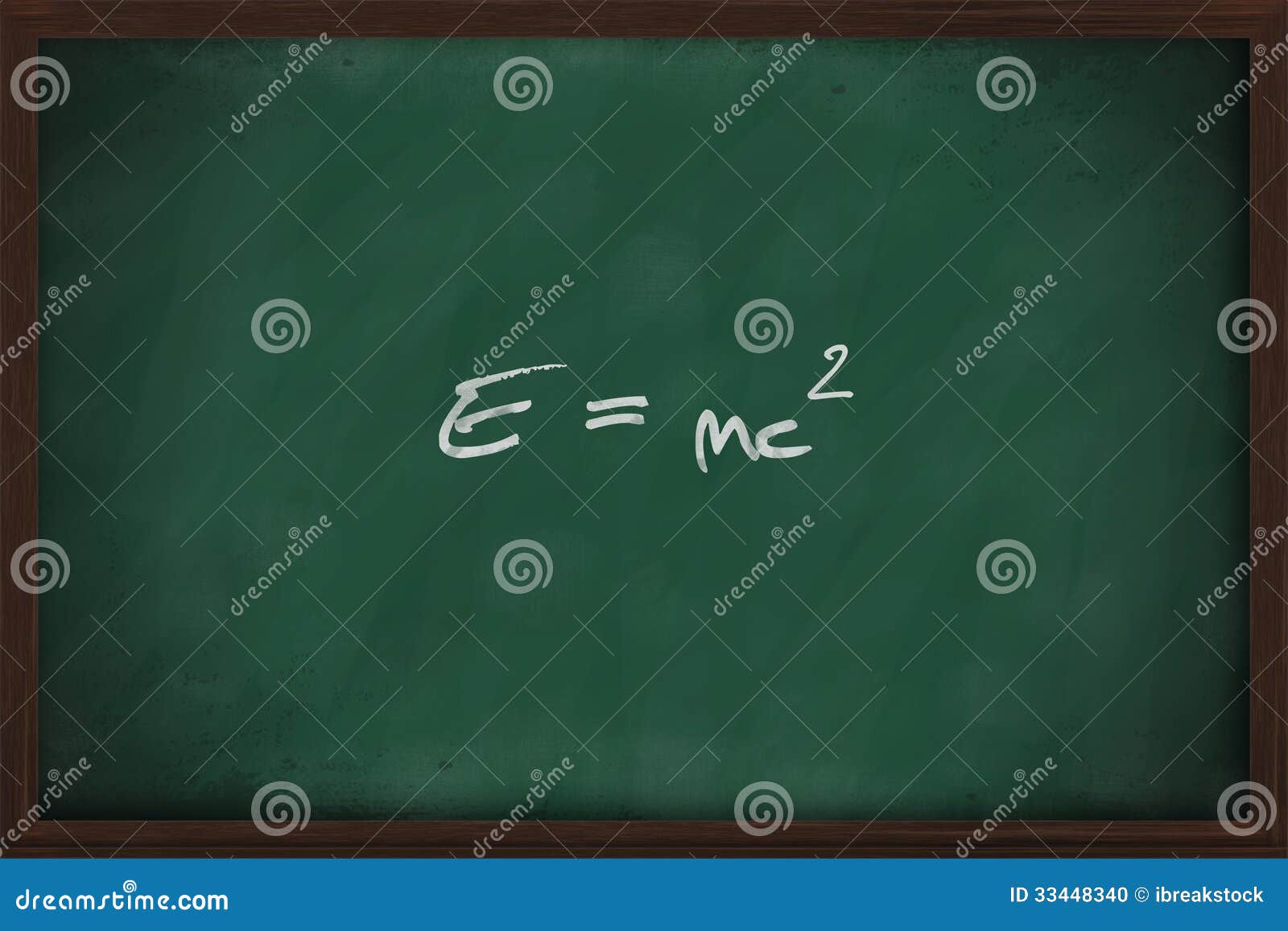 Famous Physics Equation on Blackboard Stock Photo - Image of ...