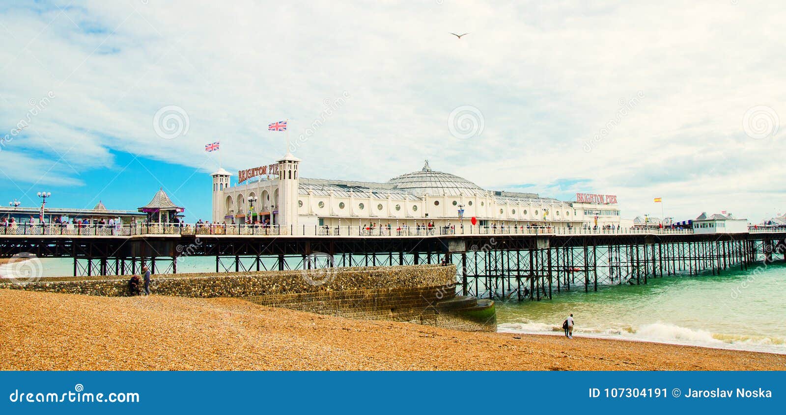 Famous Pier in English Brighton Stock Image - Image of pier, material ...