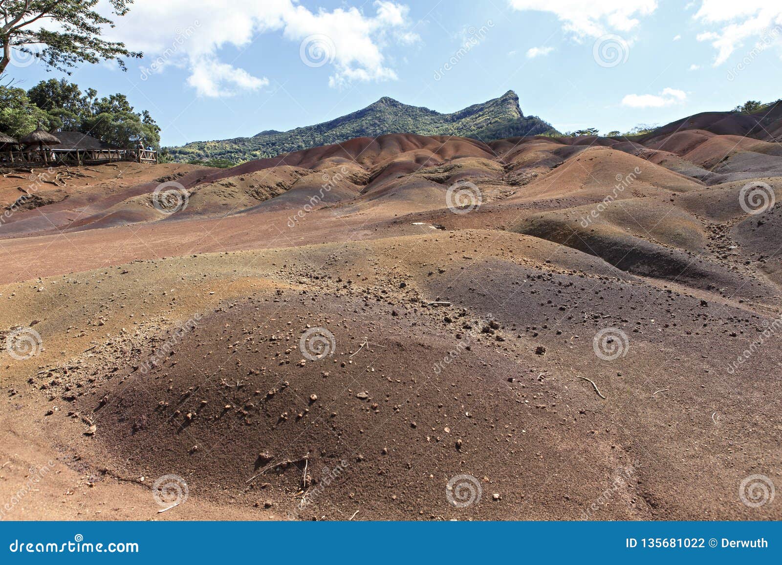 Colored Place in Mauritius Island Stock Photo - Image of sand ...