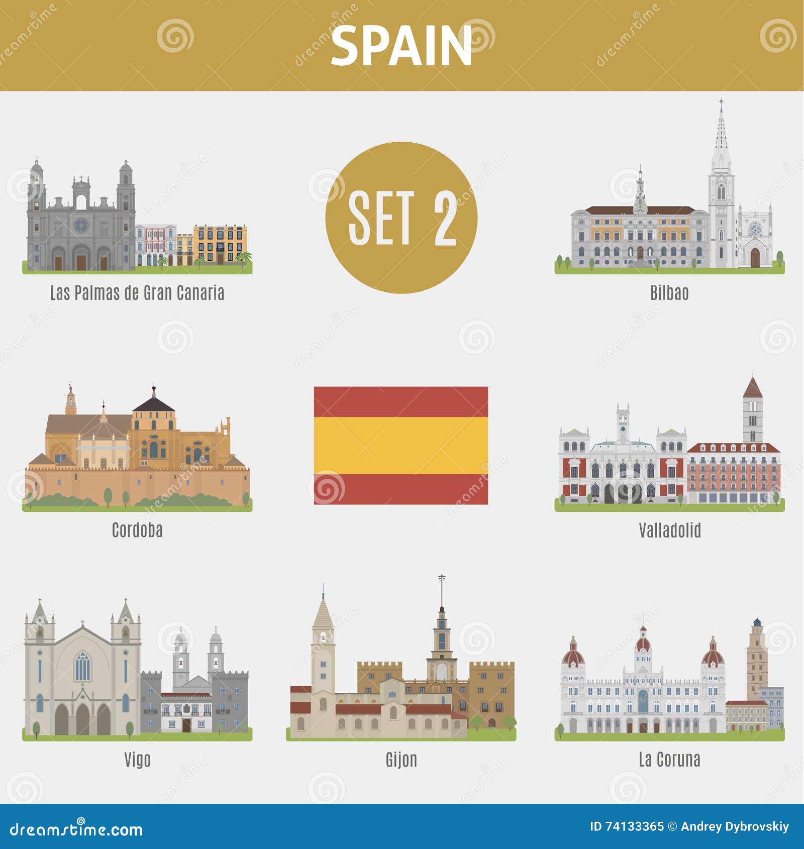 Spain Map And Cities Cartoon Vector | CartoonDealer.com #15975425